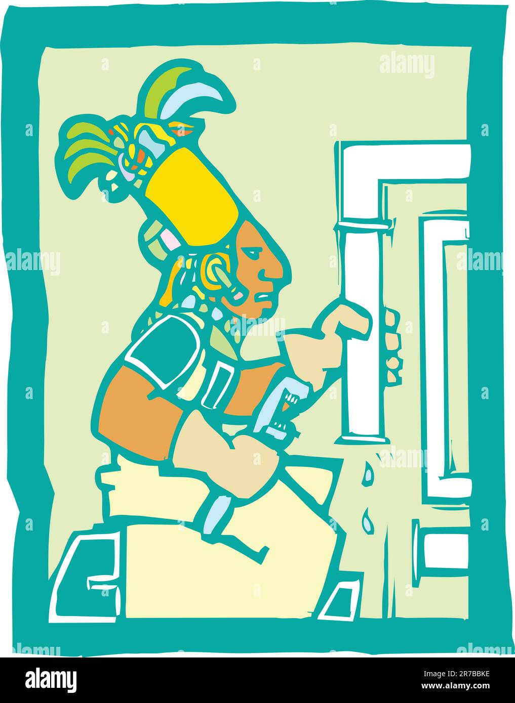 Mayan temple belize Stock Vector Images - Alamy