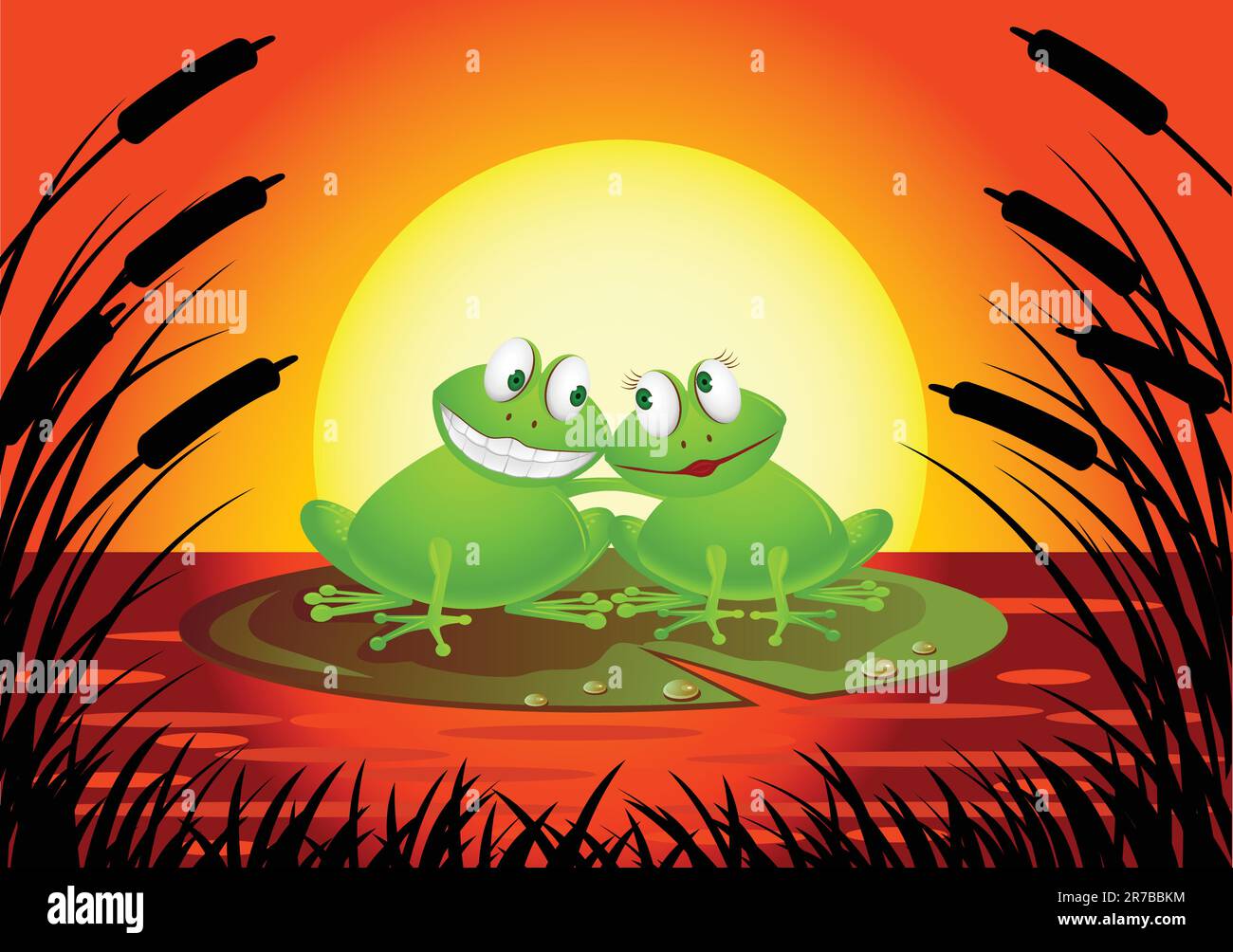 Pretty frog picture Stock Vector Images - Alamy
