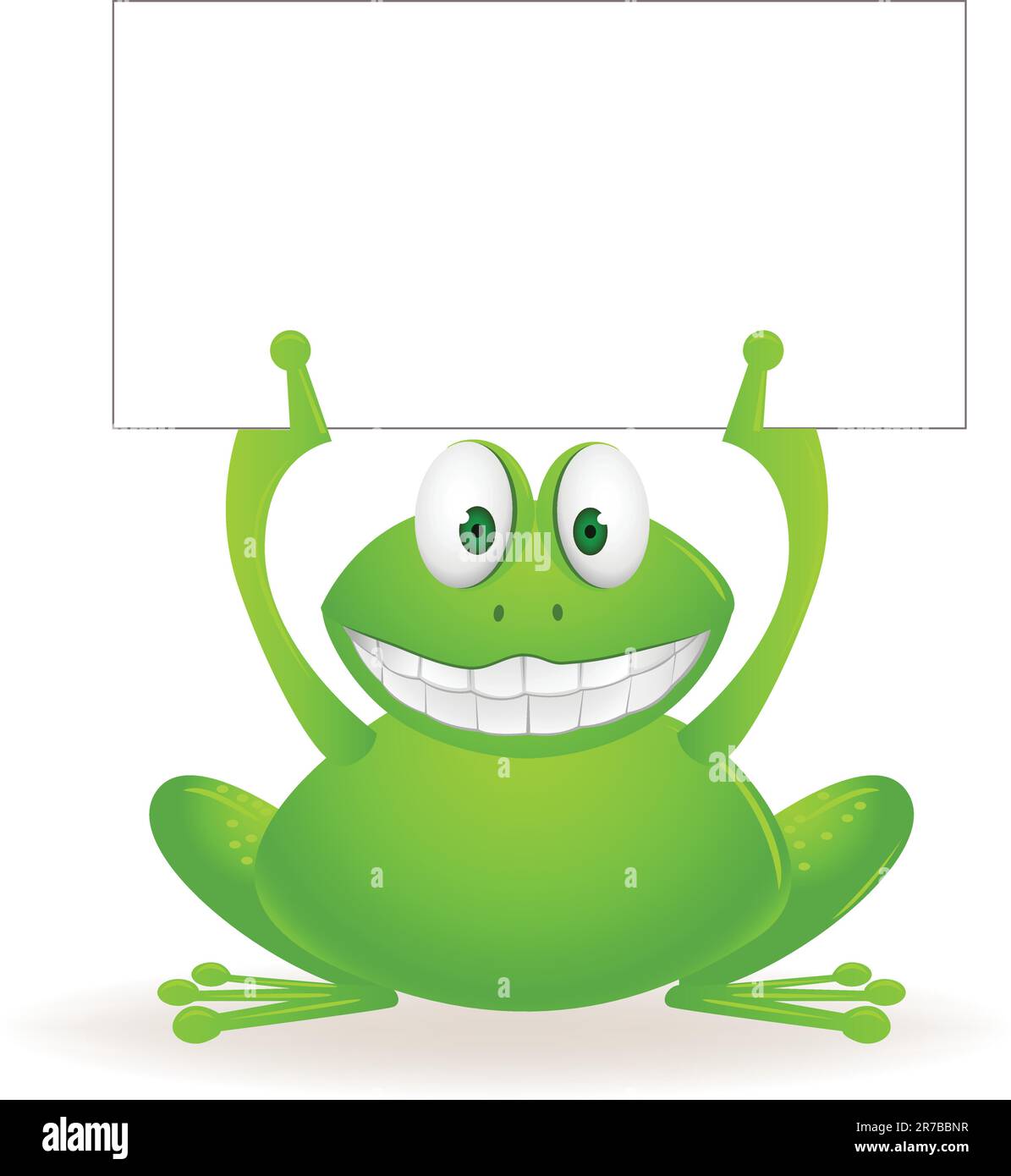 Cute frog and blank sign Stock Vector Image & Art - Alamy