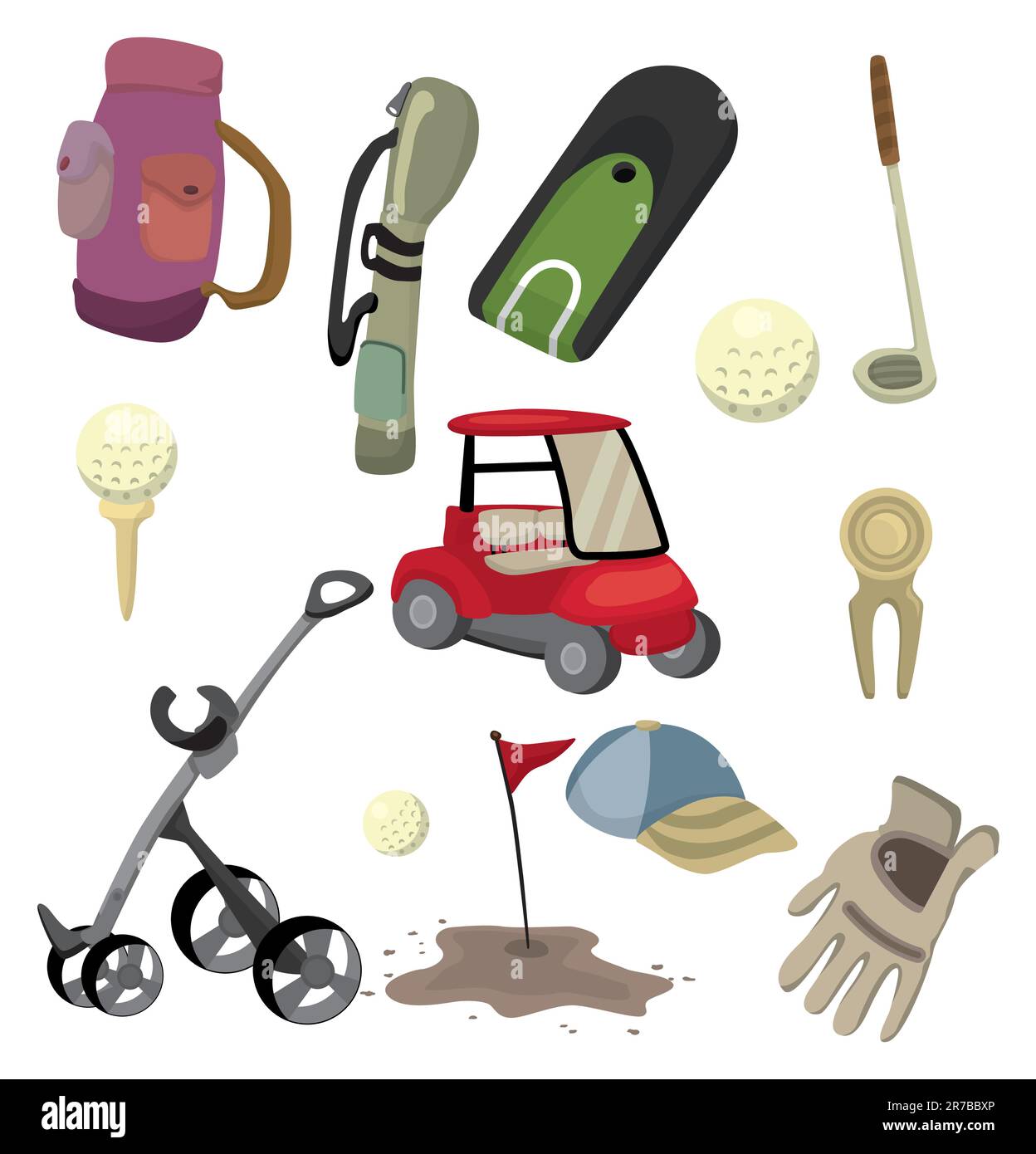 cartoon golf icon Stock Vector Image & Art - Alamy