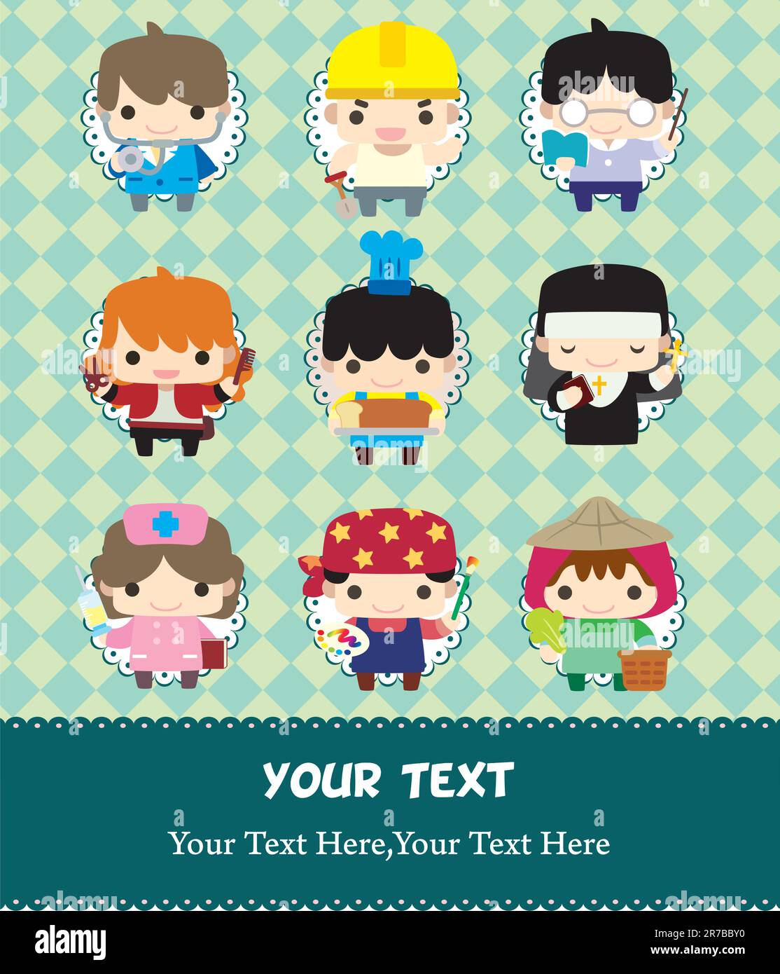Cartoon People Card Stock Vector Image And Art Alamy