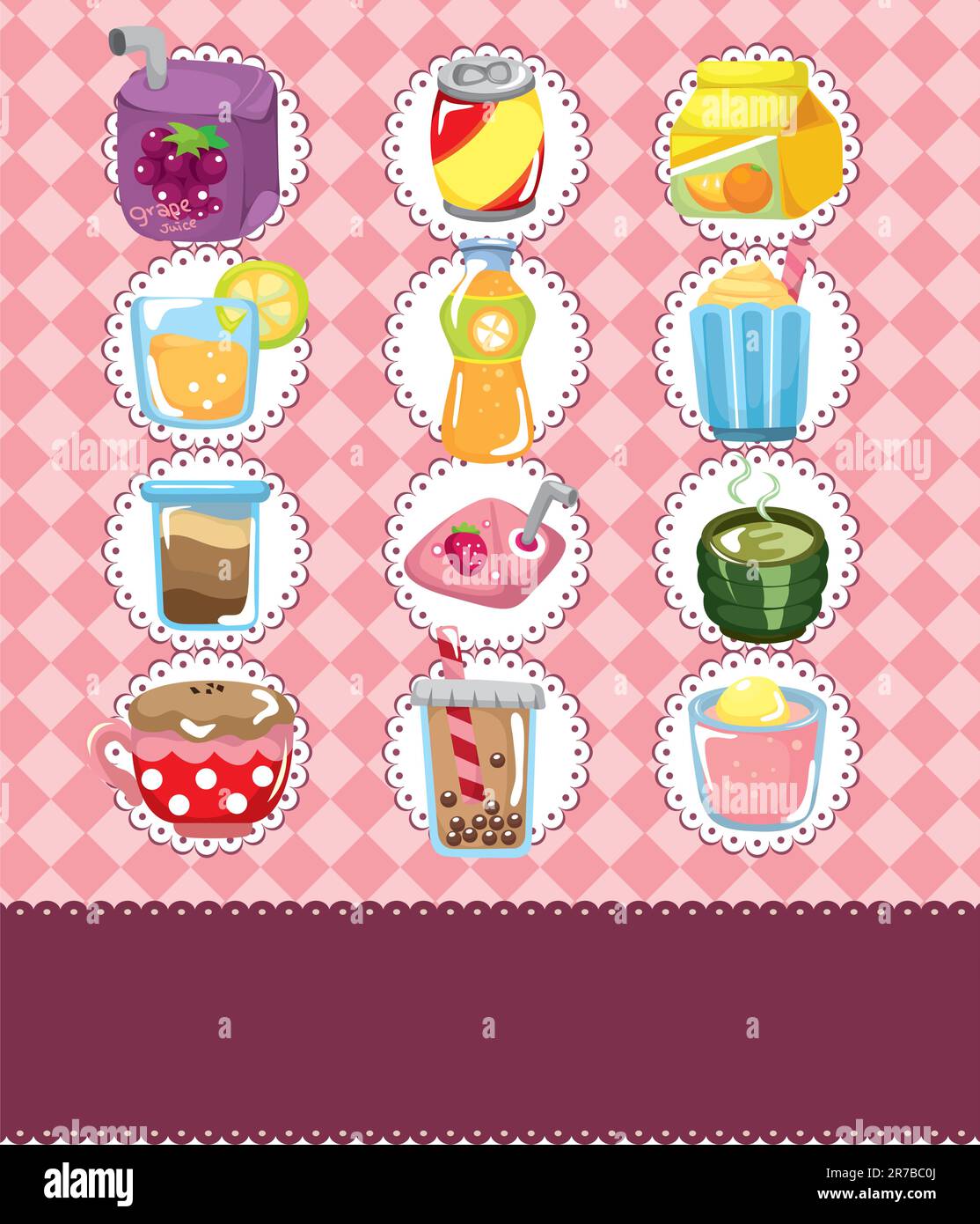 cartoon drink card Stock Vector Image & Art - Alamy