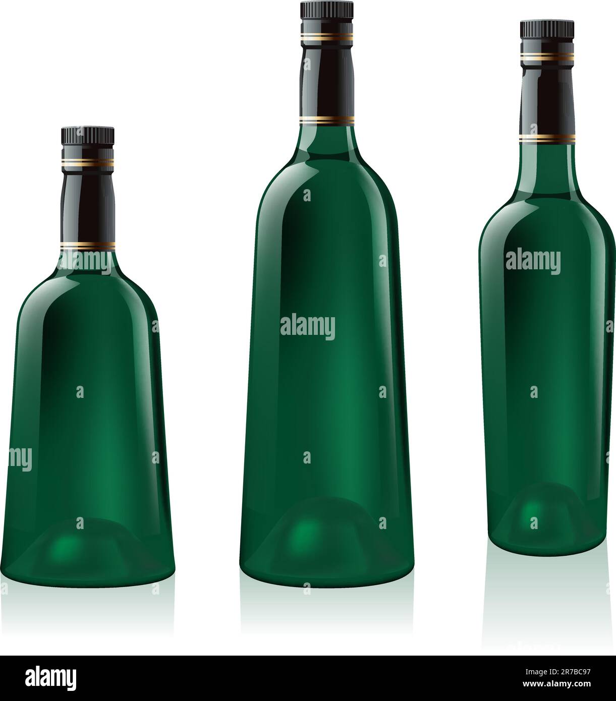 One bottle on green Stock Vector Images - Alamy