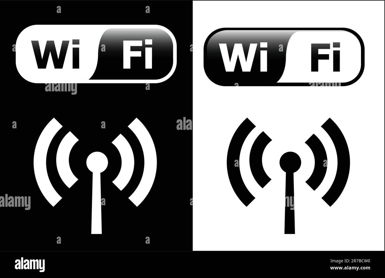 wi-fi symbols - vector Stock Vector Image & Art - Alamy