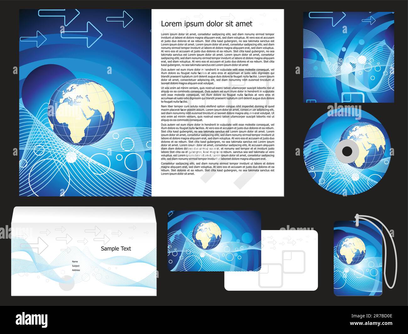 abstract digital corporate id vector illustration Stock Vector Image ...