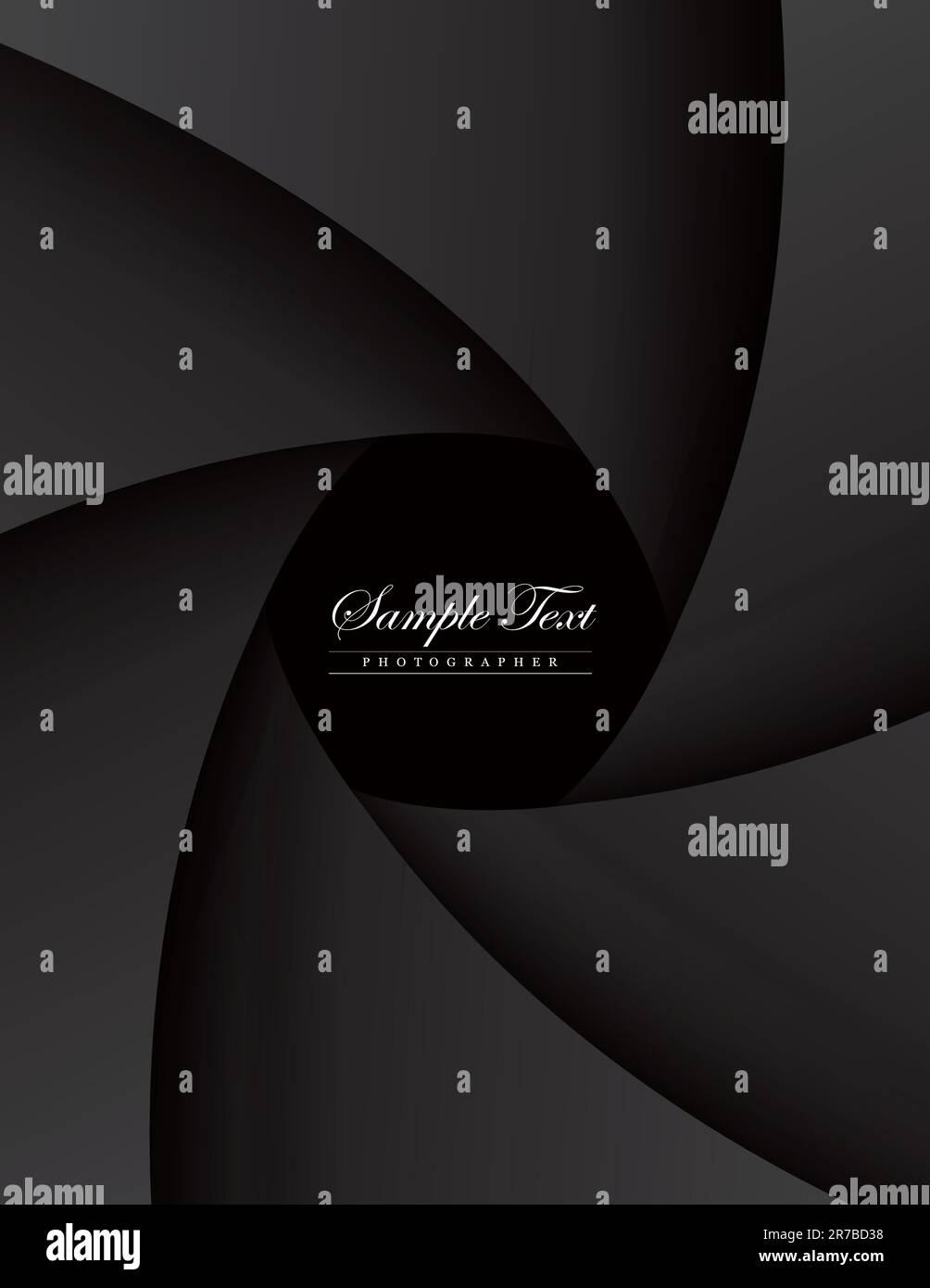 Dark Style Portfolio Photographer With A Camera Lens. A4 Print Template ...