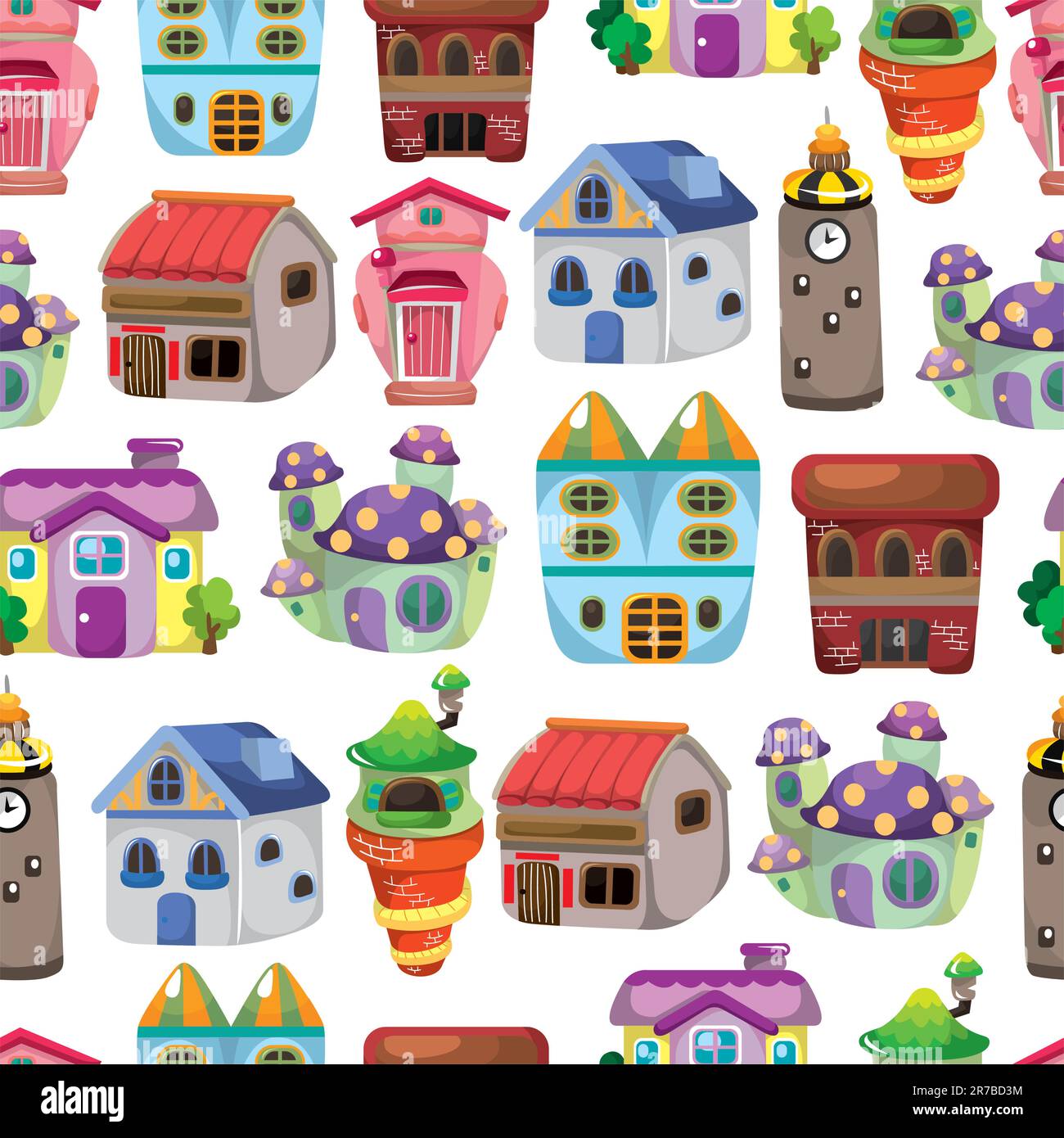 seamless house pattern Stock Vector Image & Art - Alamy