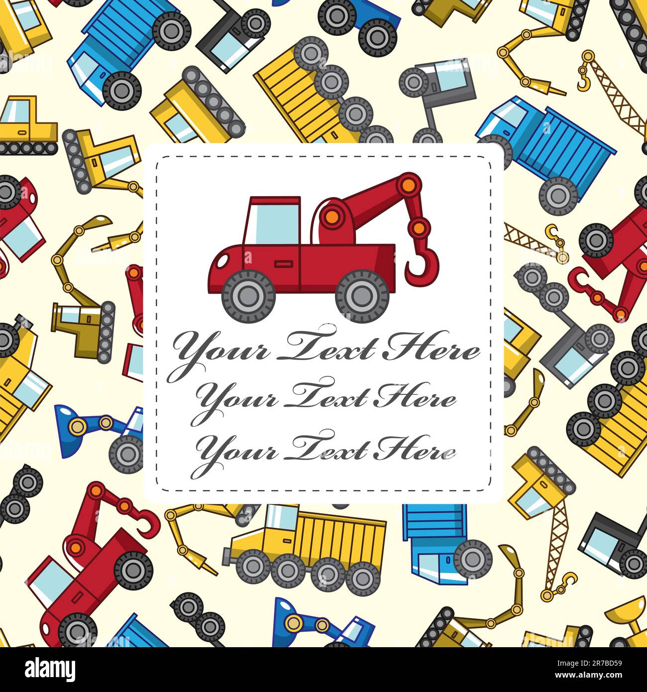 cartoon truck card Stock Vector Image & Art - Alamy