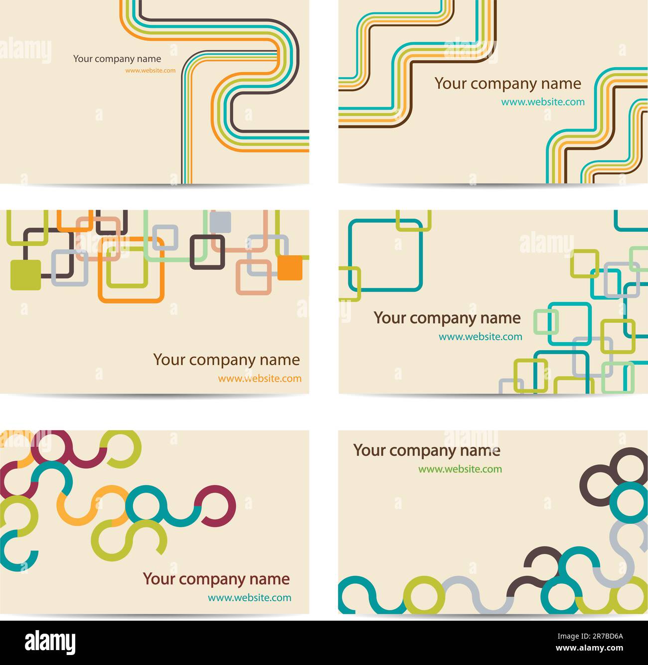 Vector set with different business cards Stock Vector Image & Art - Alamy