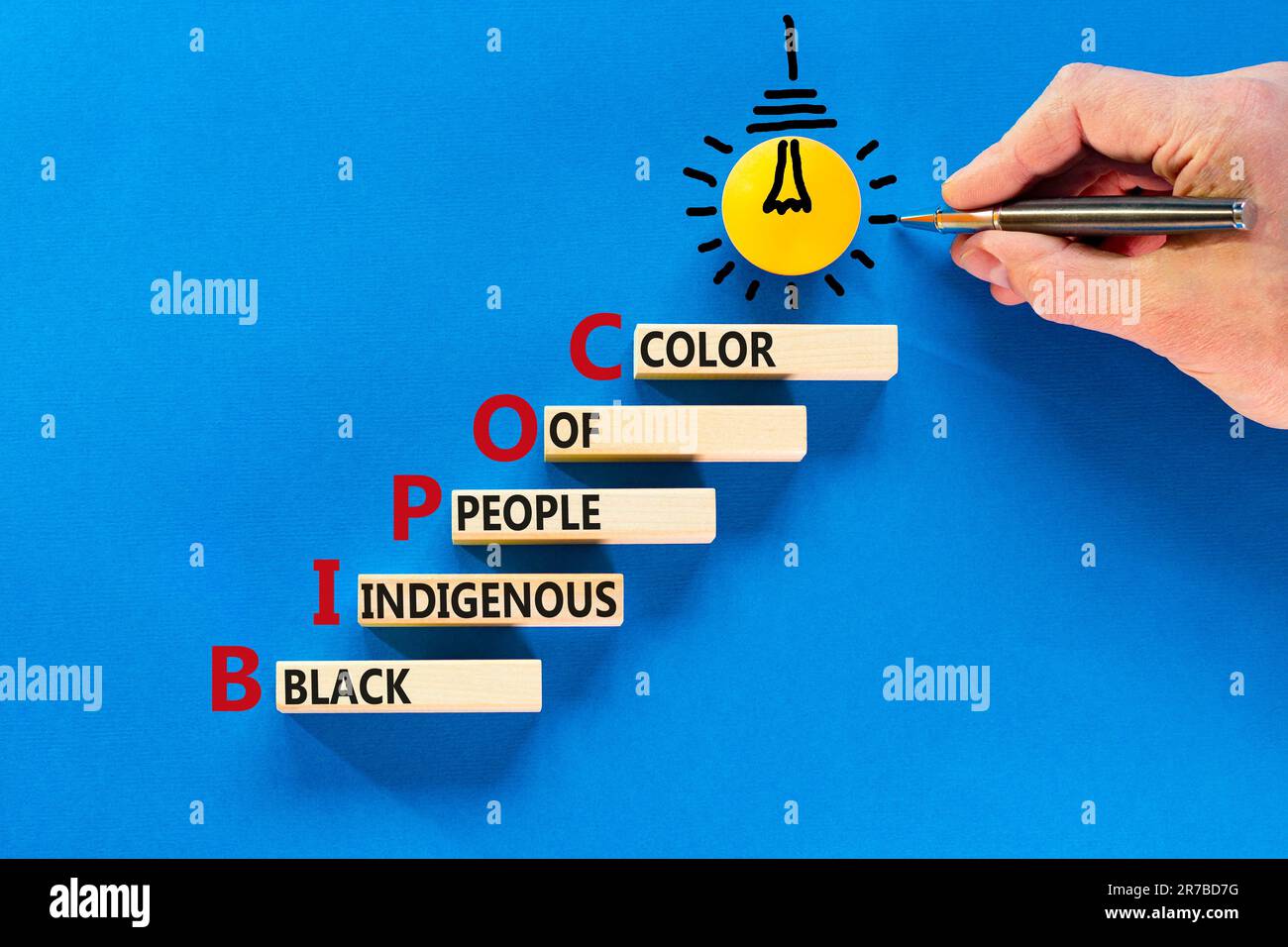 BIPOC black indigenous people of color symbol. Concept words BIPOC ...