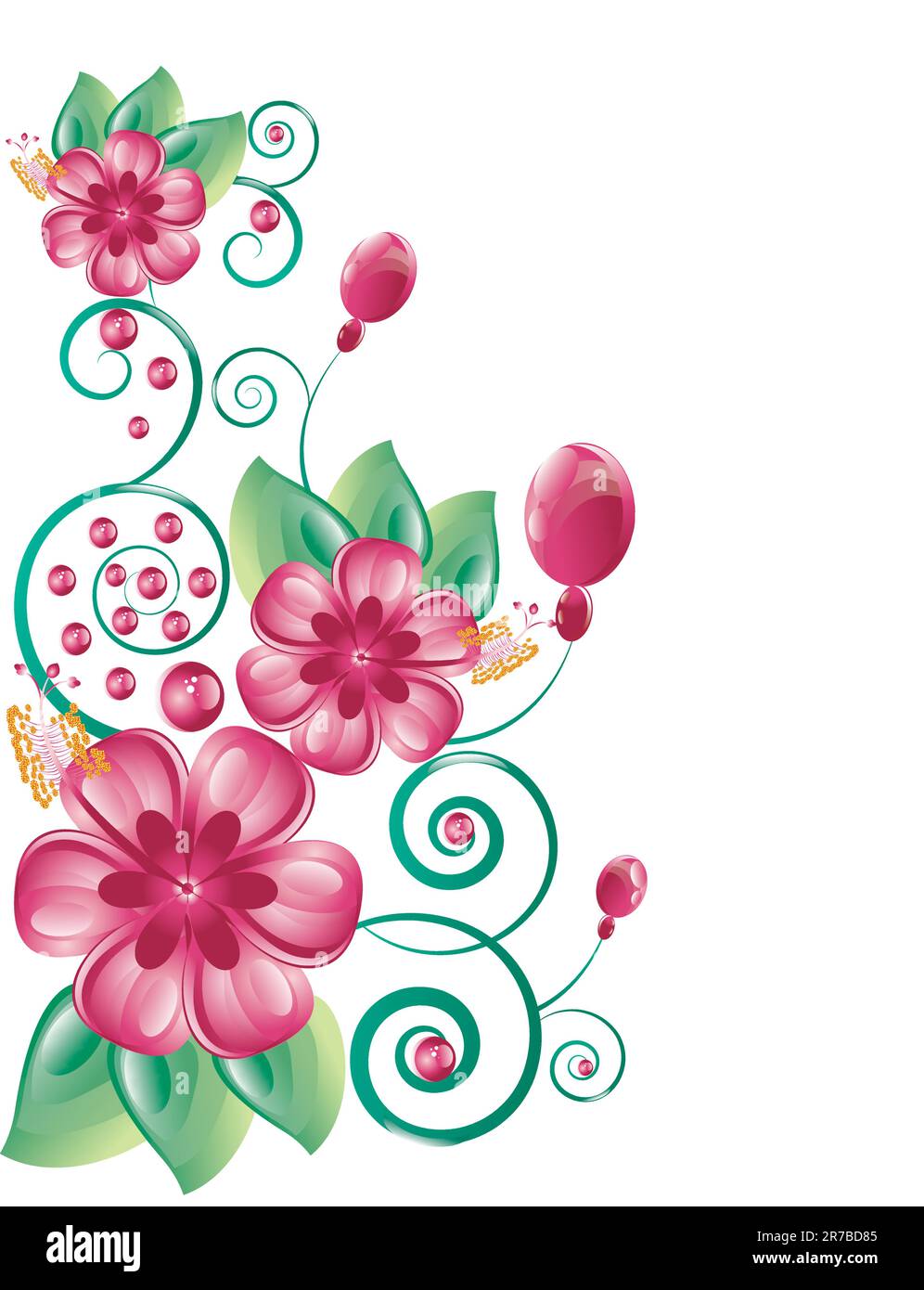 Hibiscus greenery Stock Vector Images - Alamy