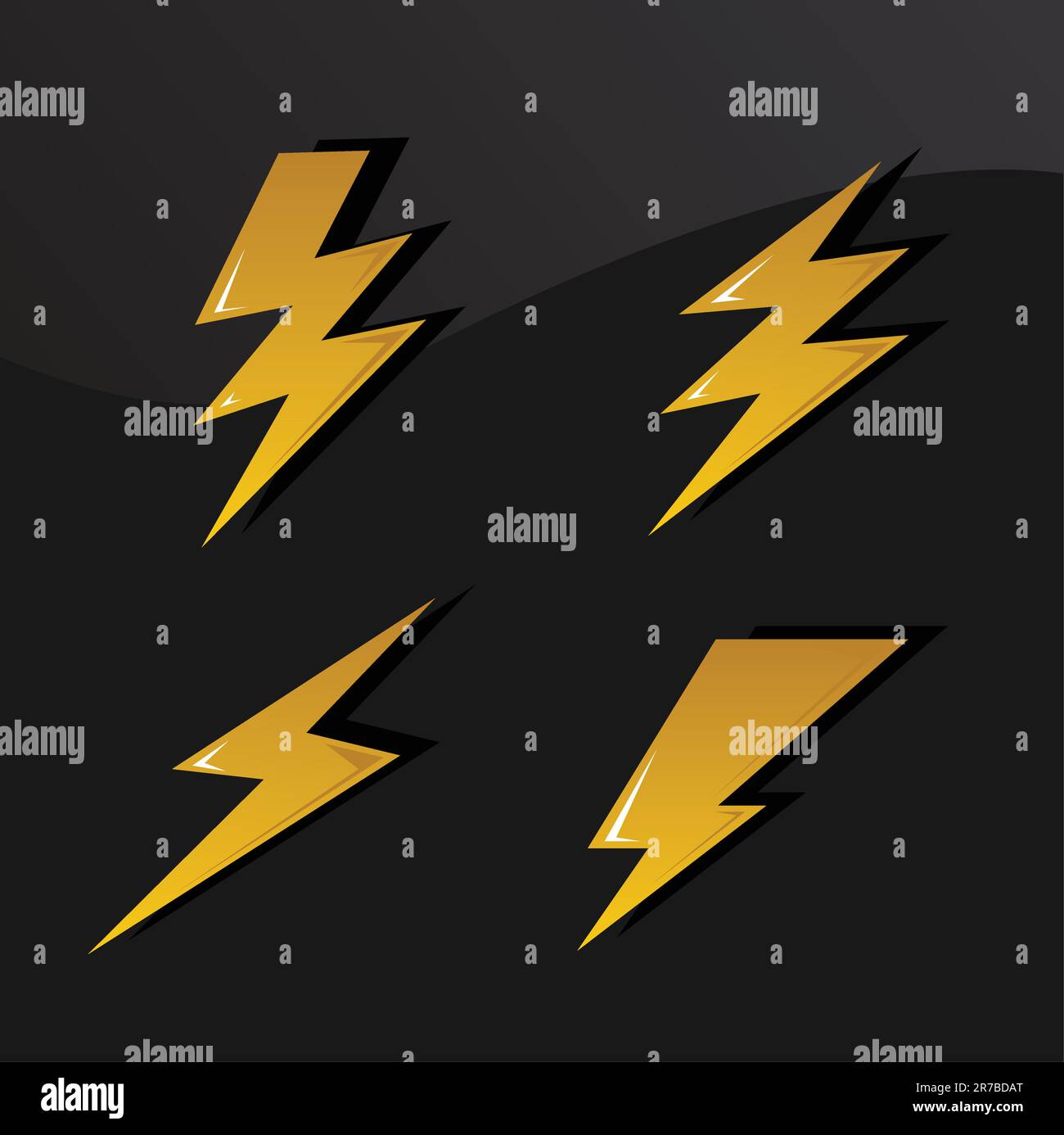 vector set of lightning signs Stock Vector Image & Art - Alamy