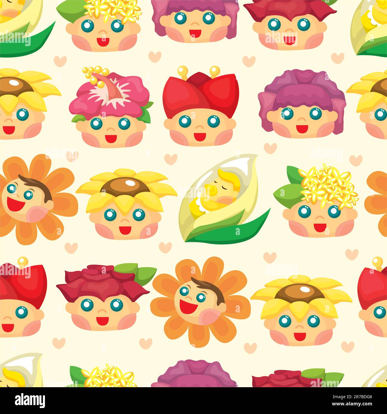 Beautiful flower girl cartoon Stock Vector Images - Alamy