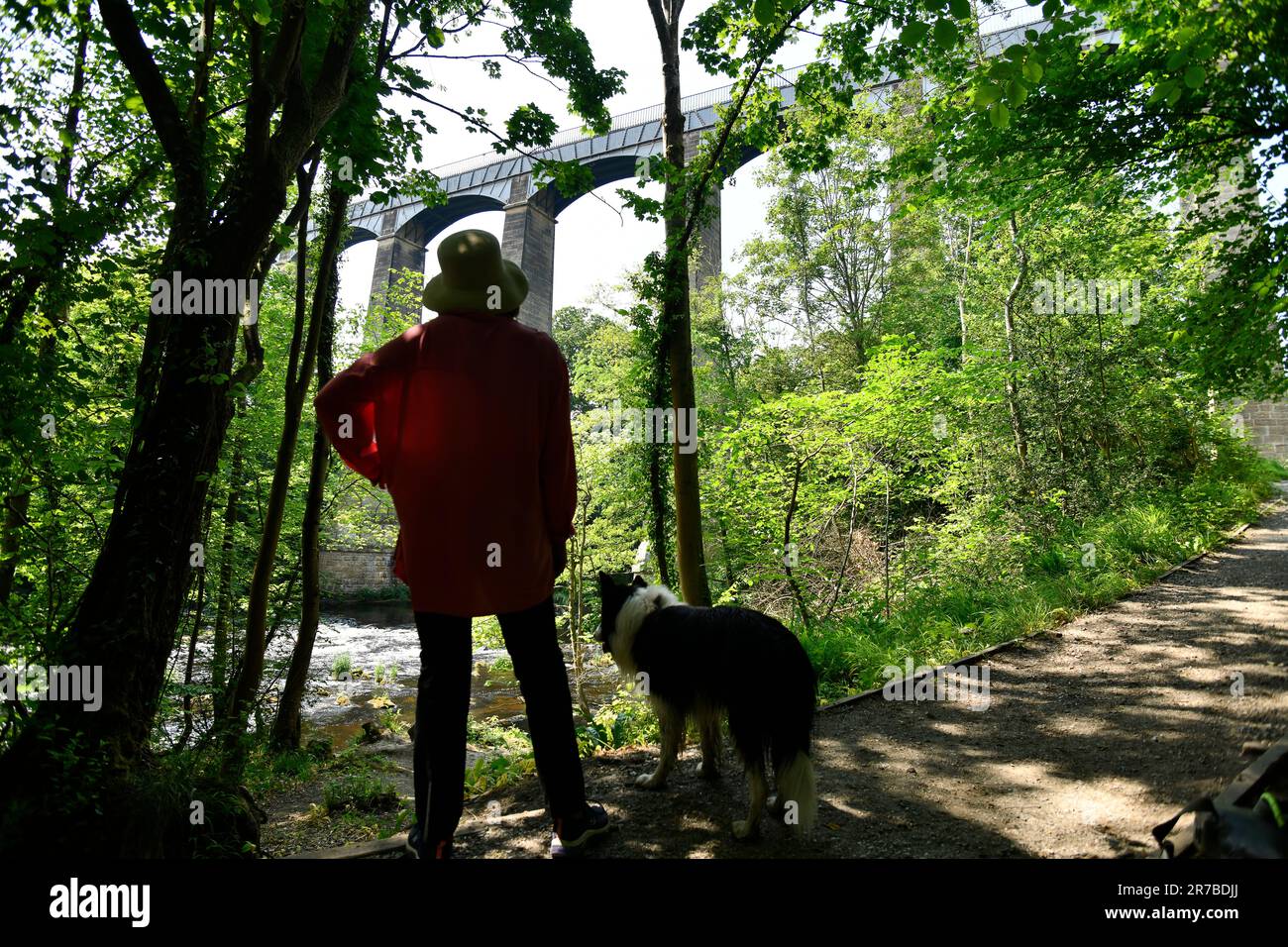 The River Dee and Pontcysyllte Aqueduct built by Thomas Telford at ...