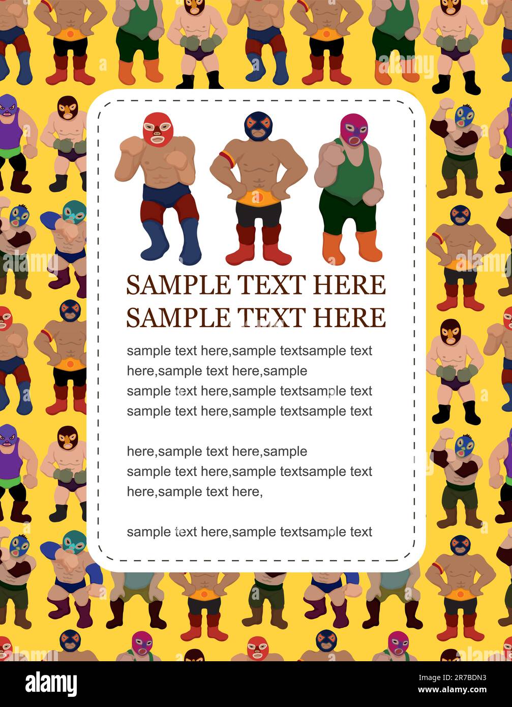 cartoon wrestler card Stock Vector Image & Art - Alamy