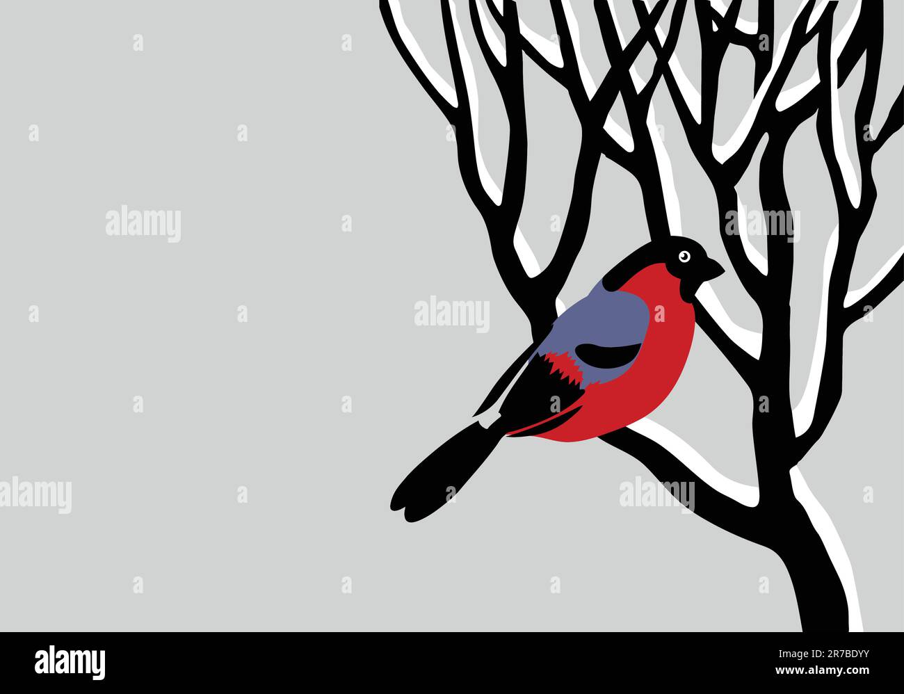 Bullfinch bird sketch design Stock Vector Images - Alamy