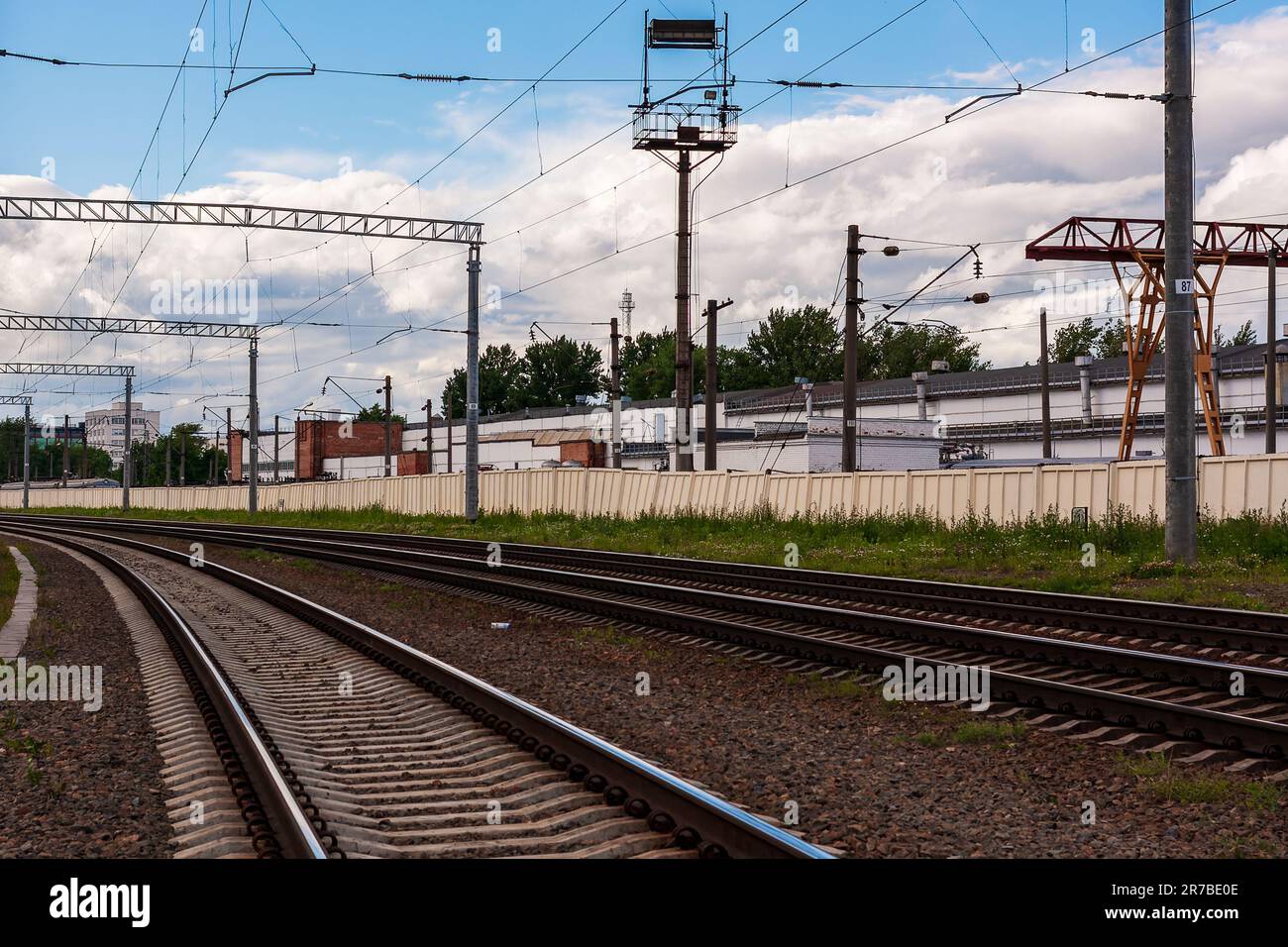Rail track bend hi-res stock photography and images - Alamy