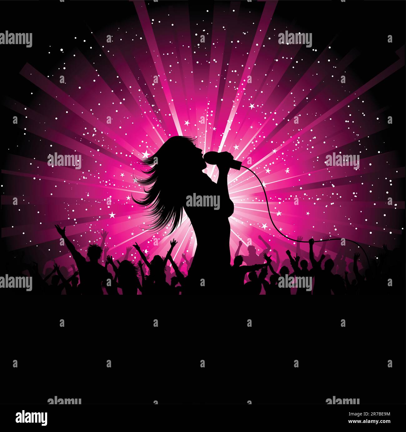 Singer female silhouette hi-res stock photography and images - Alamy