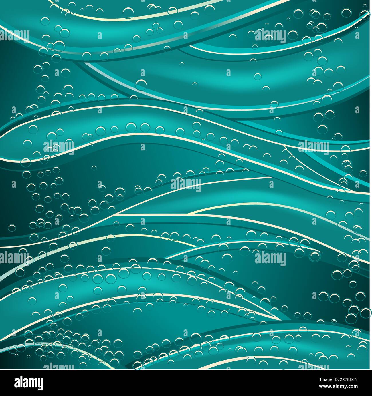 water background with bubbles and waves, clipping mask, gradient mesh Stock Vector Image & Art ...