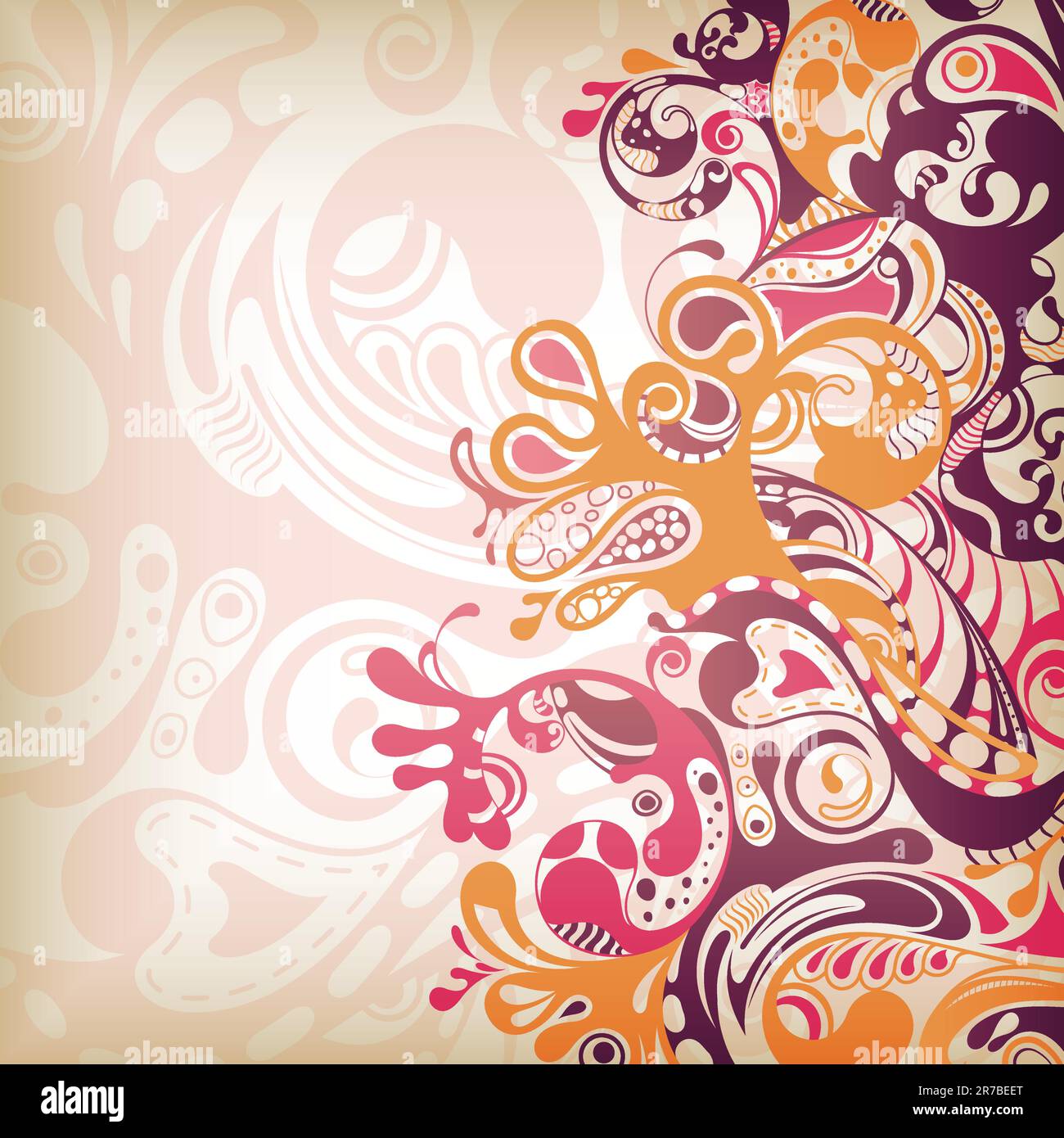 Illustration of abstract scrolls background Stock Vector Image & Art ...