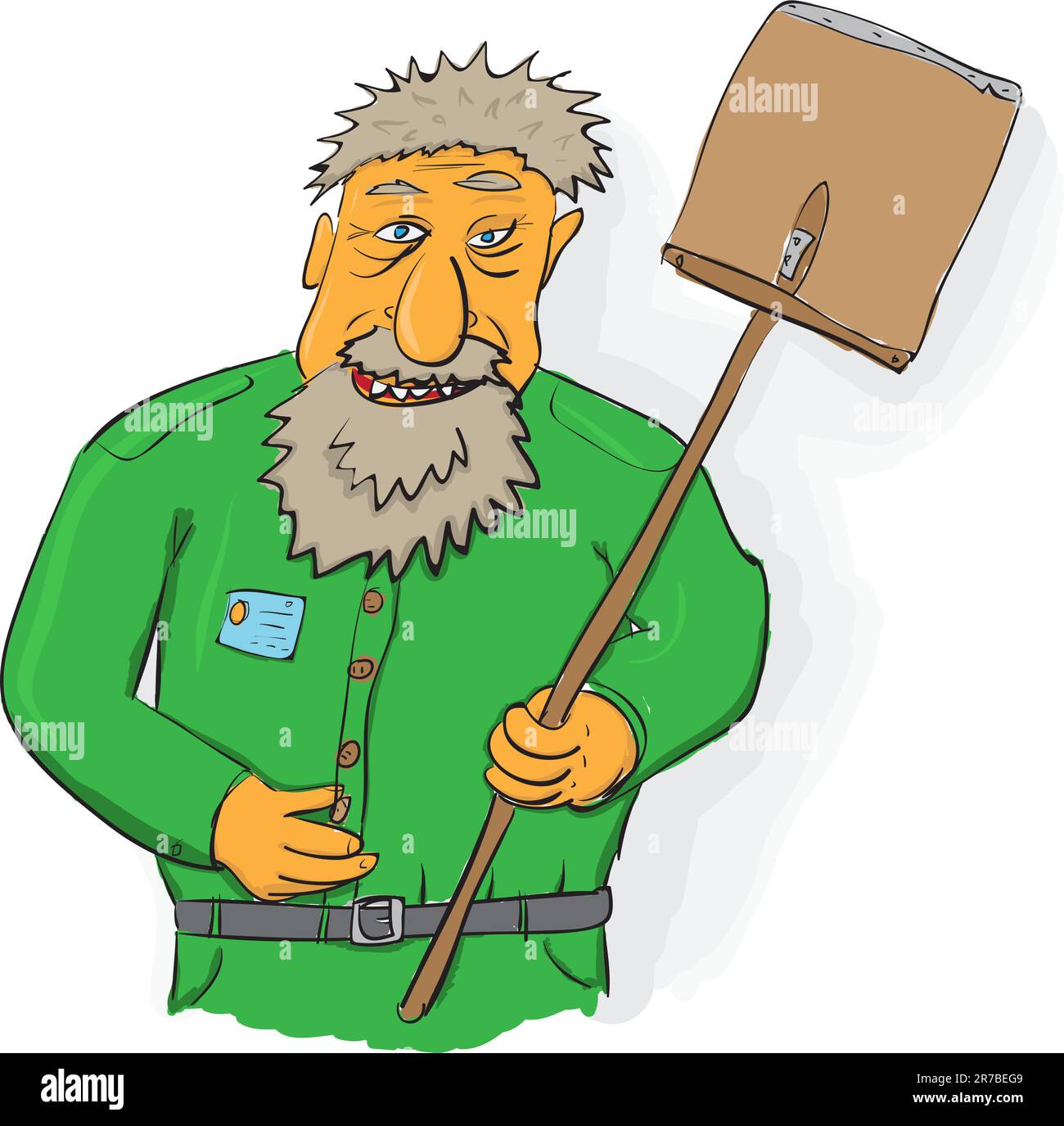 Comic vector art - janitor with a big wooden shovel Stock Vector Image ... Comic vector art - janitor with a big wooden shovel Stock Vector Image ...