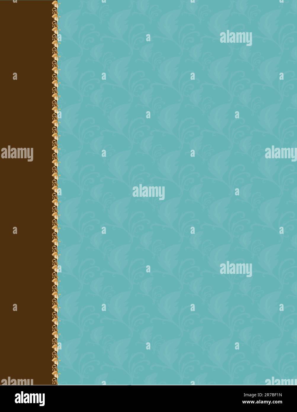 A patterned background for an invitation or letter - a thick brown ...