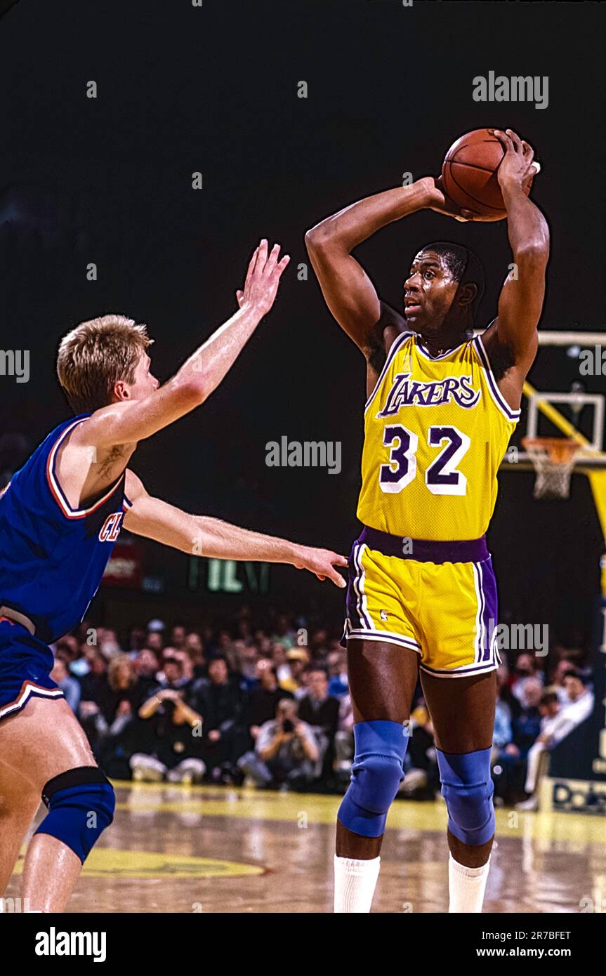 Magic Johnson, LA Lakers Stock Photo - Alamy