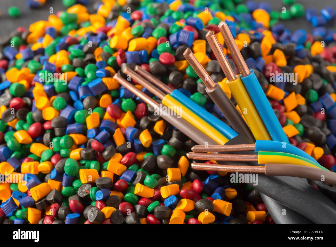Colorful Plastic Polymer Granules for cable Stock Photo - Alamy