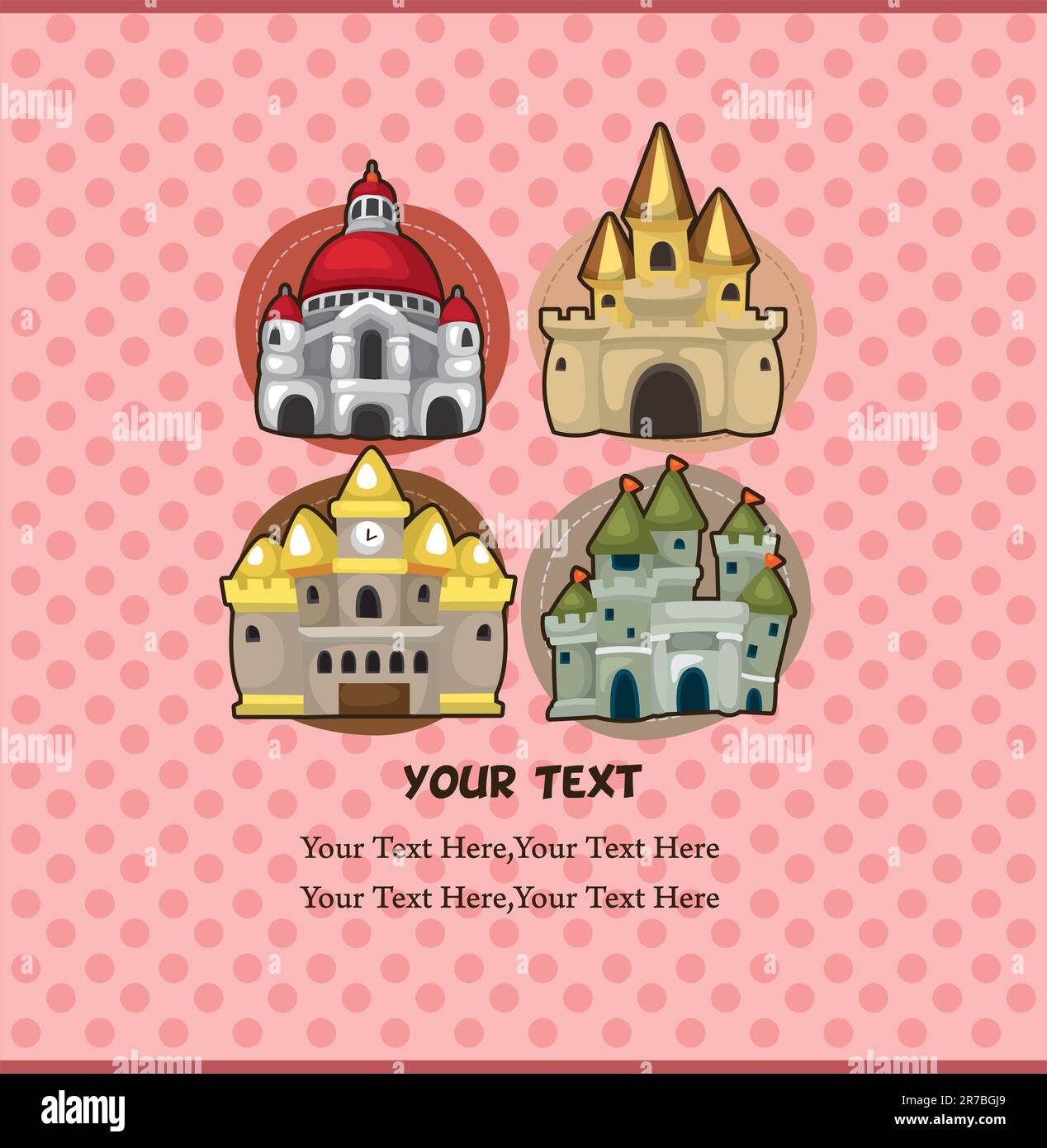 cartoon castle card Stock Vector Image & Art - Alamy