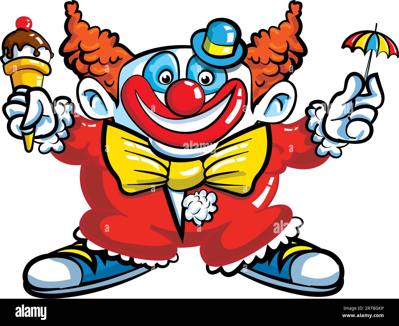 Cartoon clown isolated on Stock Vector Images - Alamy