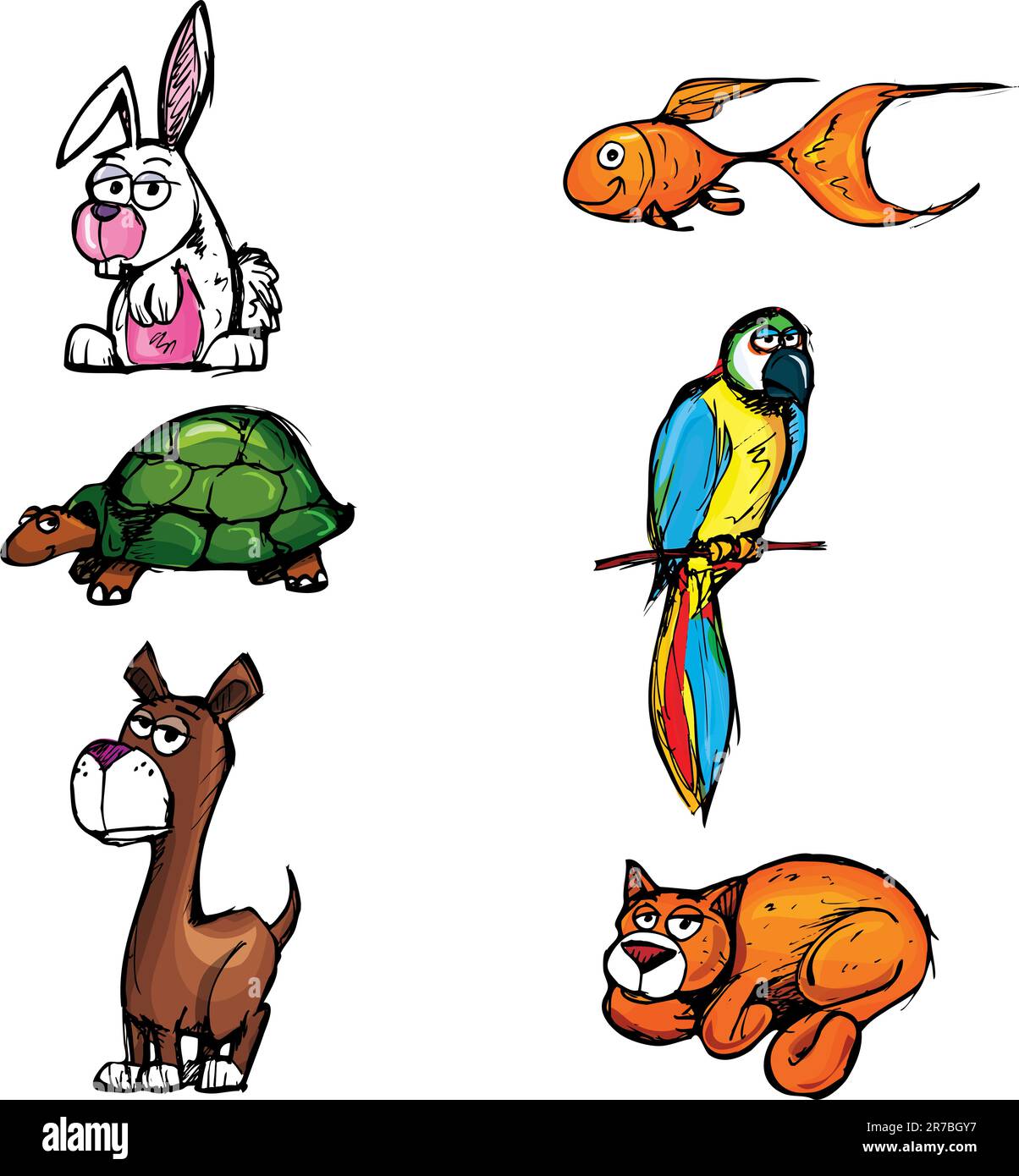 Cartoon pets hi-res stock photography and images - Alamy