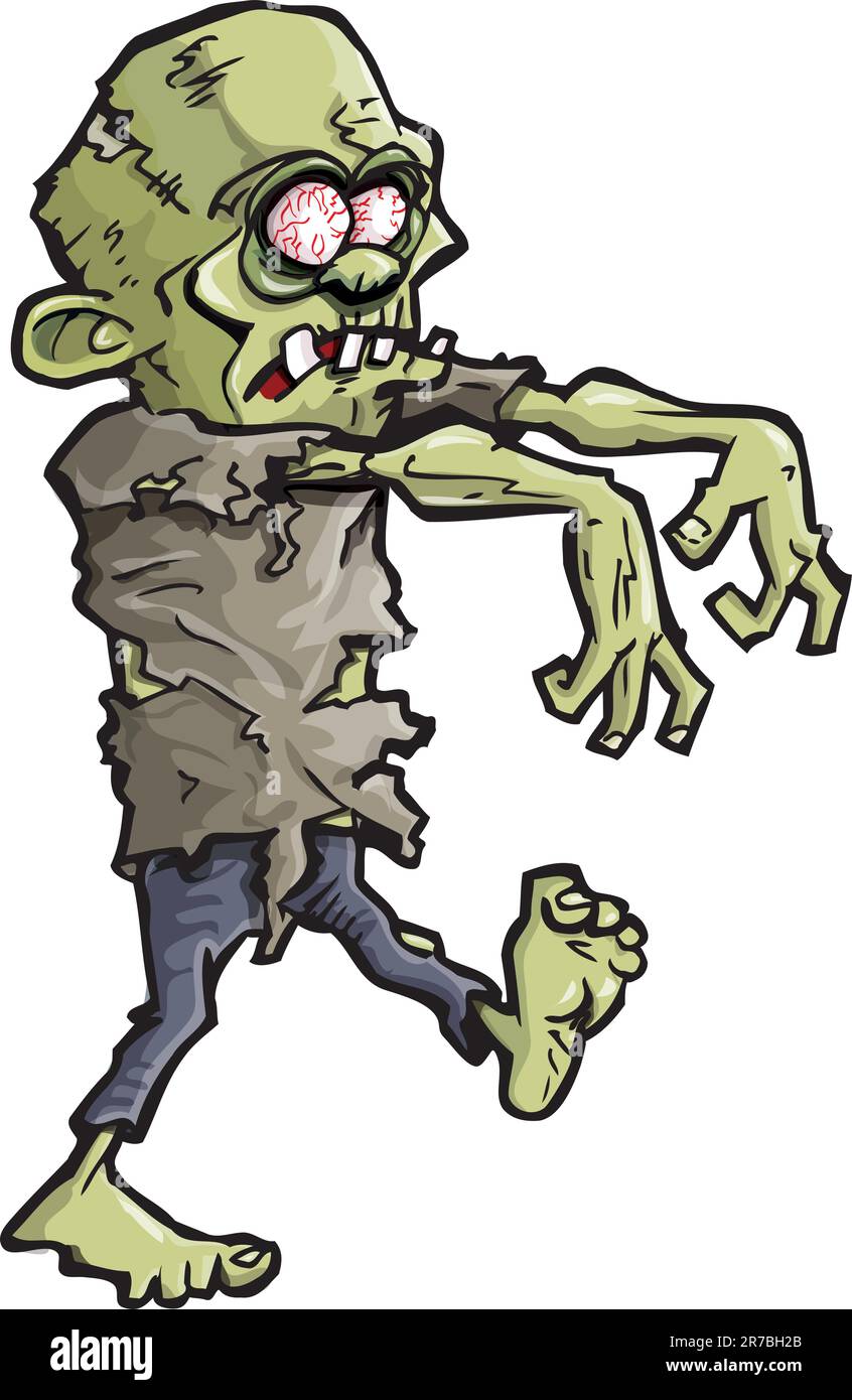 Cartoon of a green zombie hand coming out of the earth Stock Vector ...