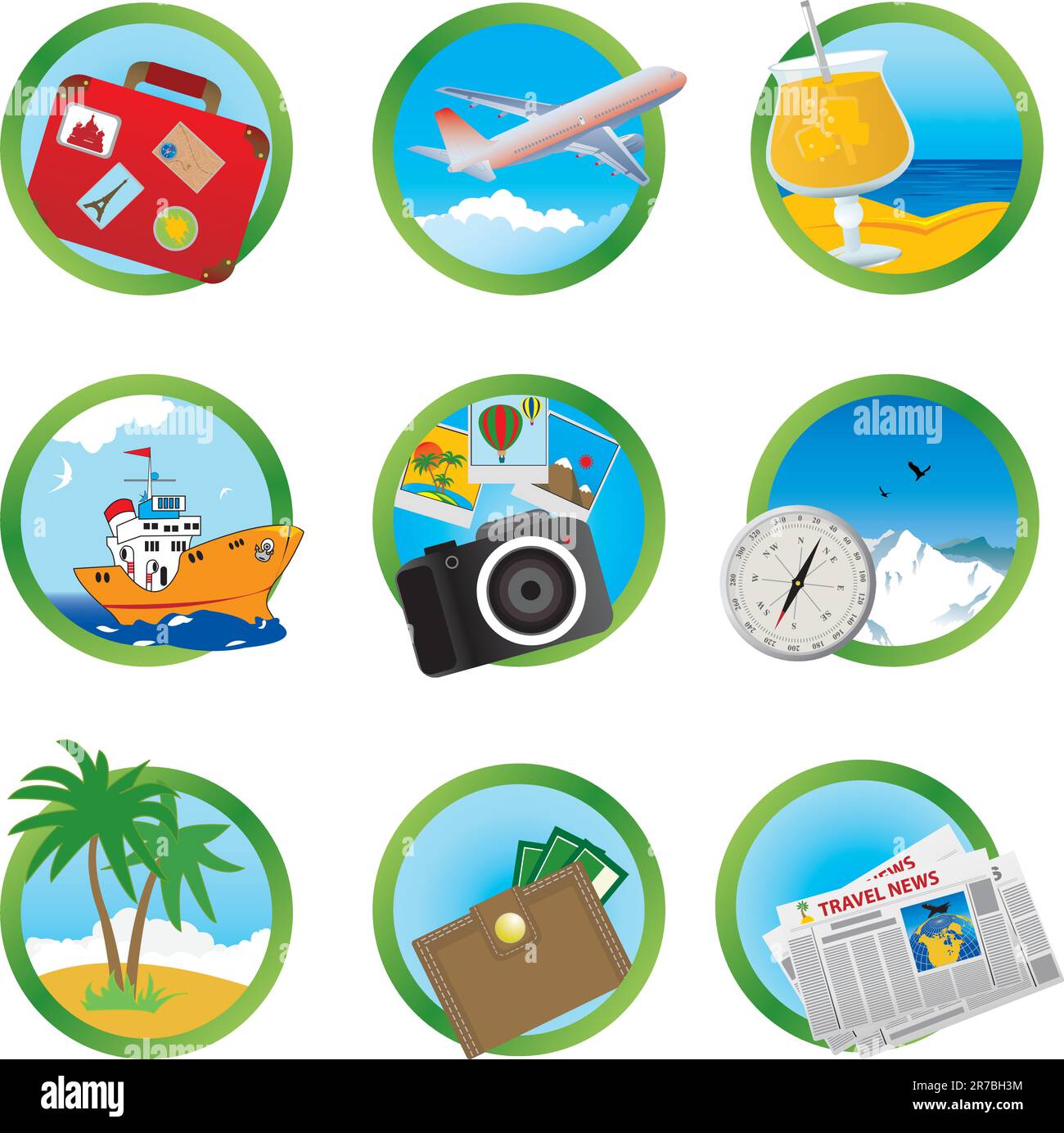 Vacation icons. Vector illustration for you design Stock Vector Image ...