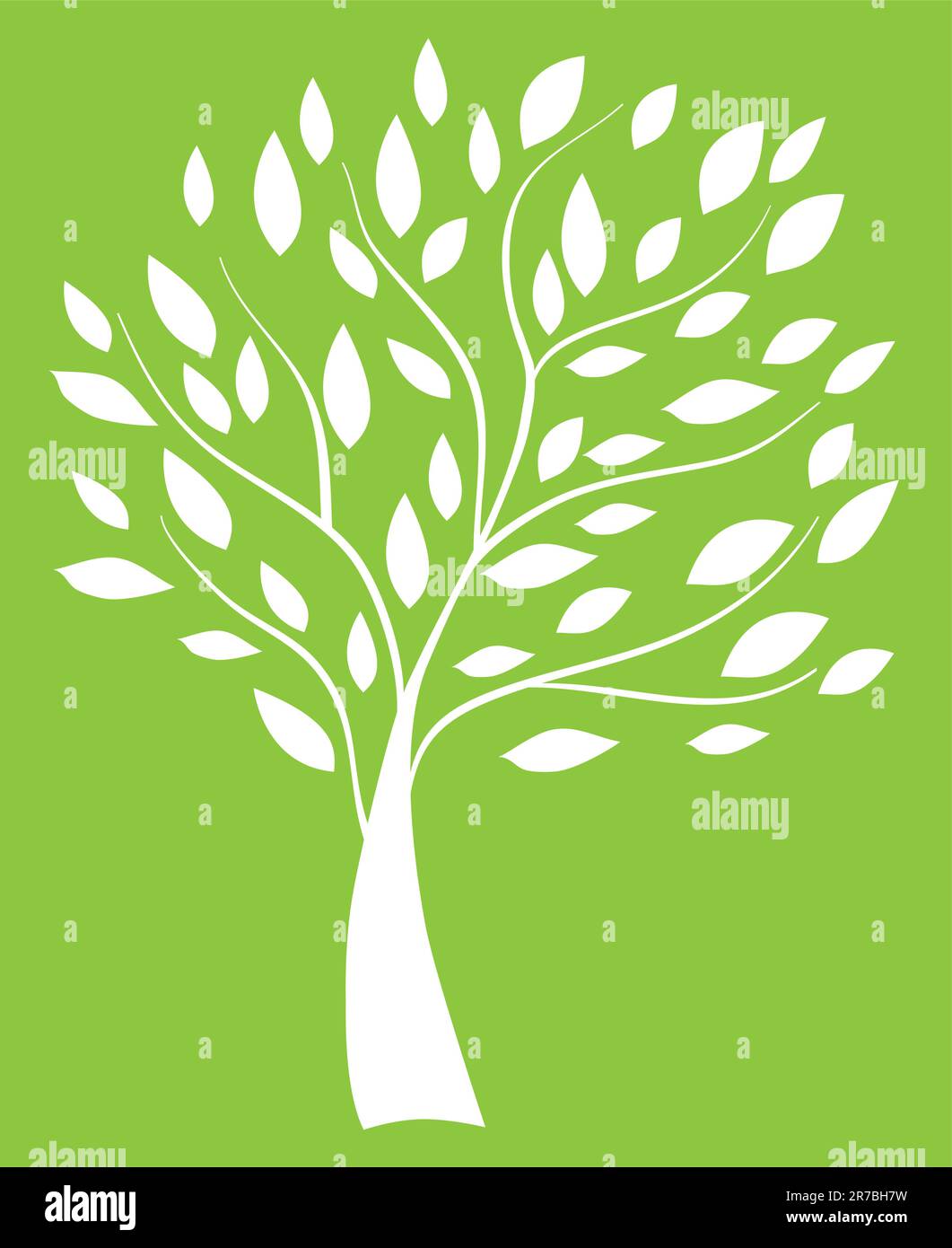 Vector illustration of an abstract tree with leaves Stock Vector Image ...