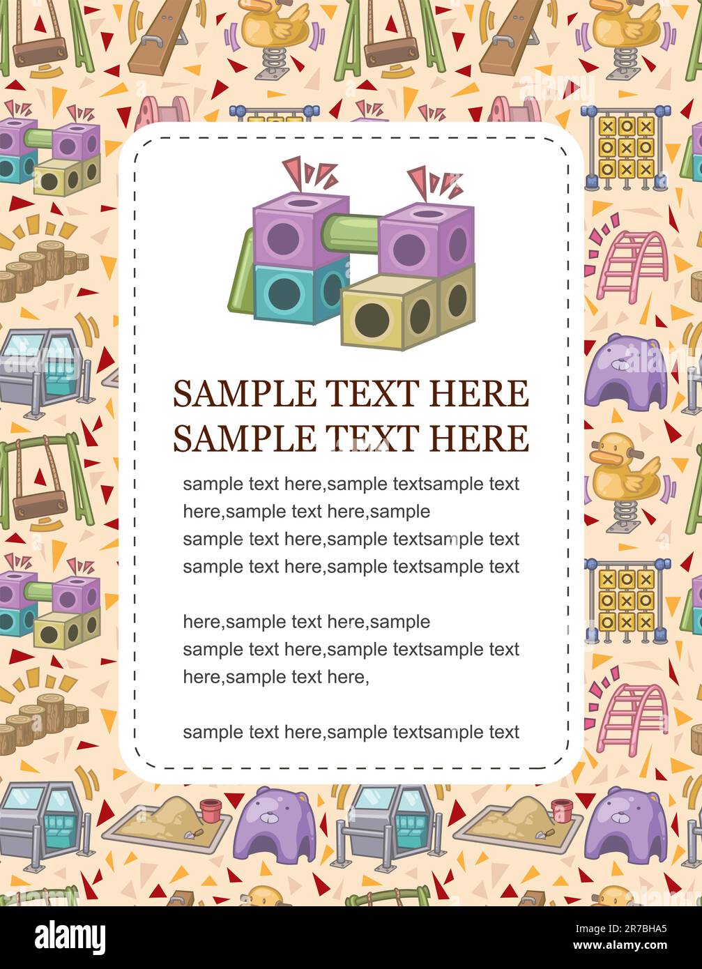 park playground card Stock Vector Image & Art - Alamy