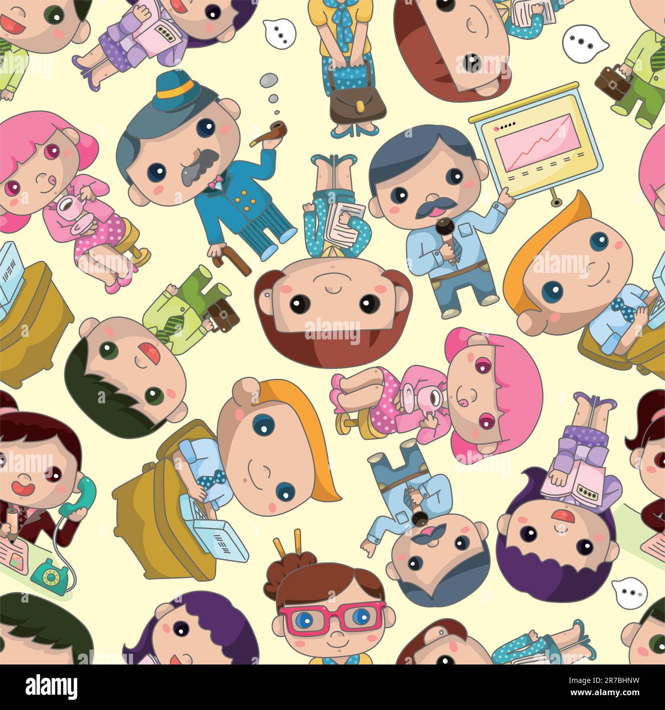 Seamless office Stock Vector Images - Alamy