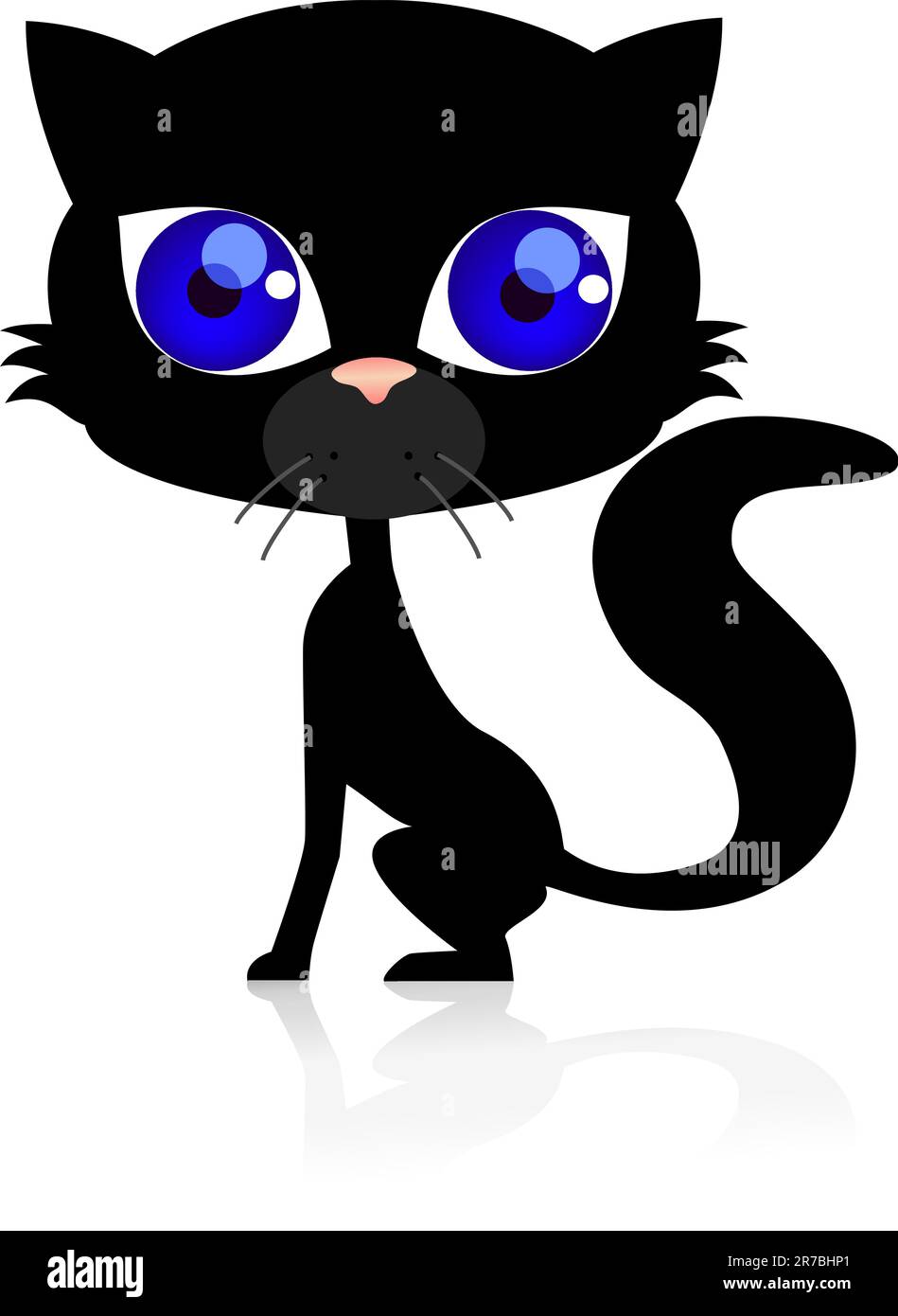 Black cat cartoon Stock Vector Image & Art - Alamy