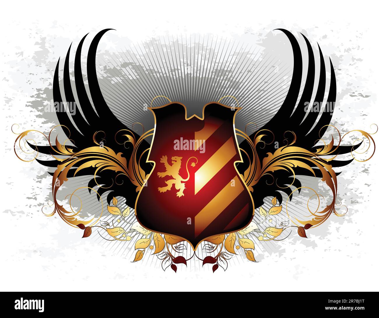 ornamental shield, this illustration may be useful as designer work ...