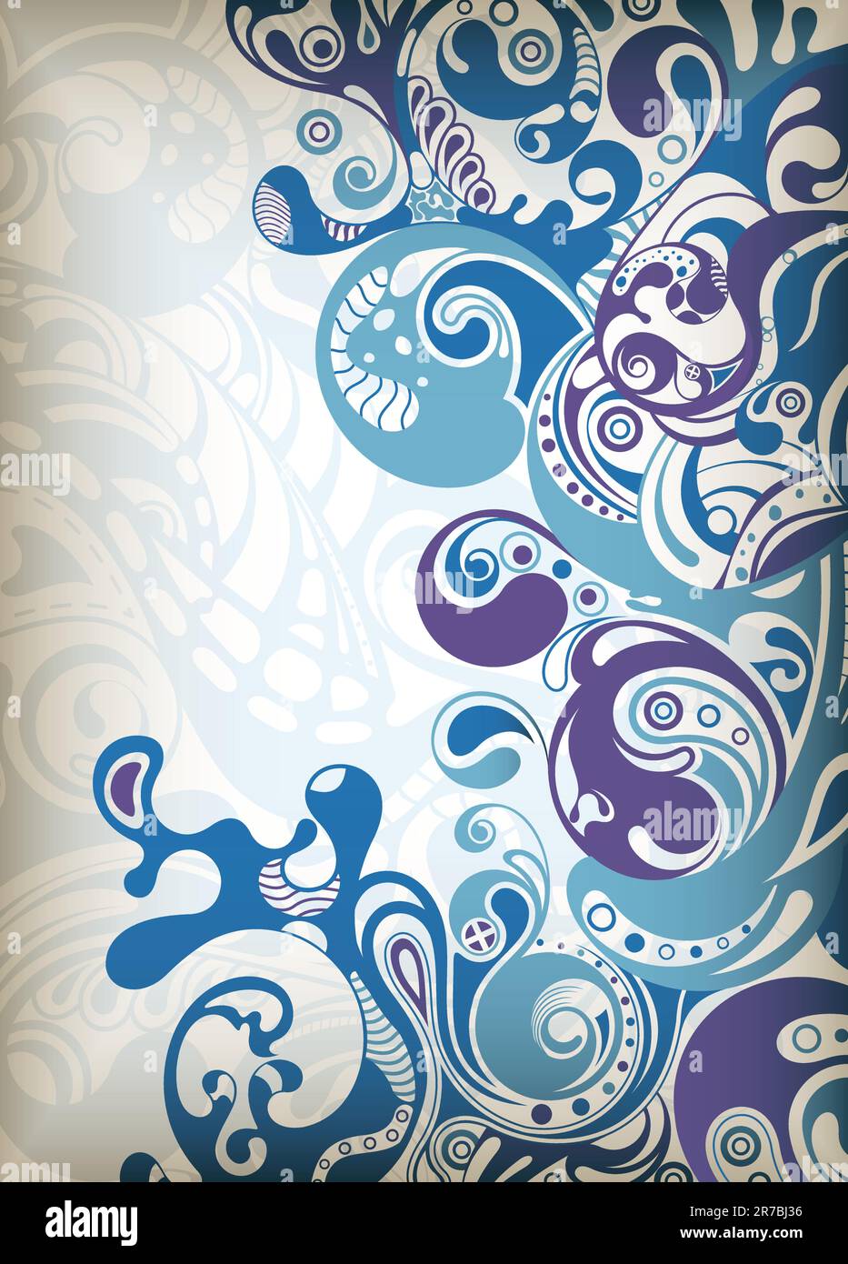 Illustration of abstract scrolls background Stock Vector Image & Art ...