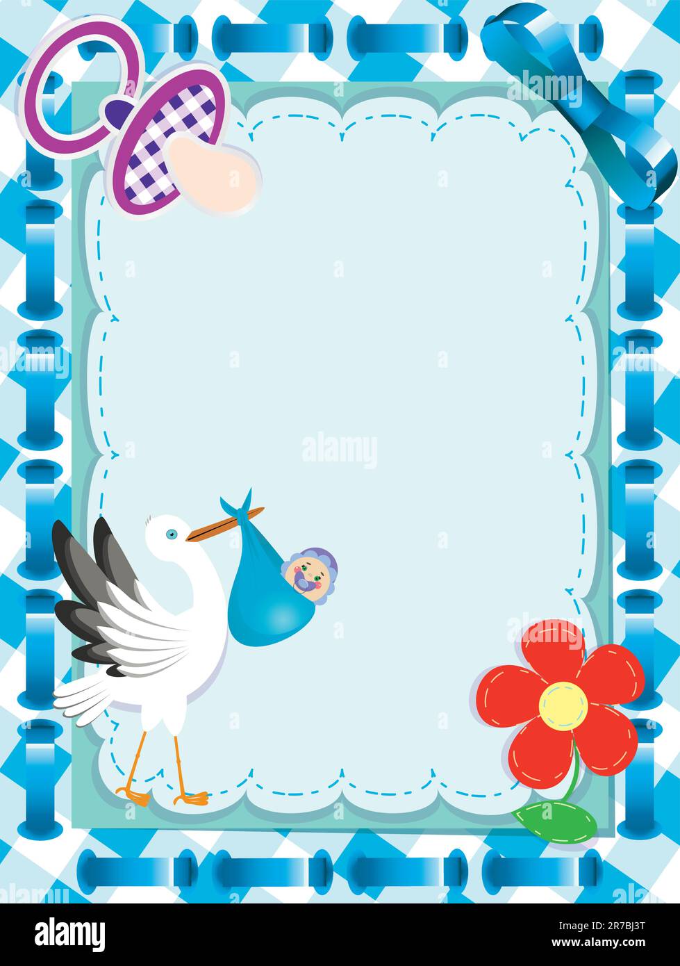 Baby boy arrival announcement card Stock Vector Image & Art - Alamy