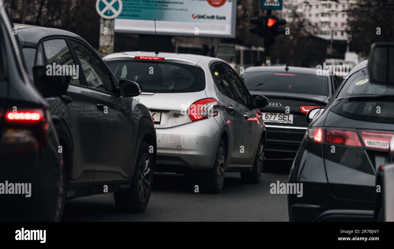 Bumper to Bumper - Urban traffic congestion during peak hour in ...