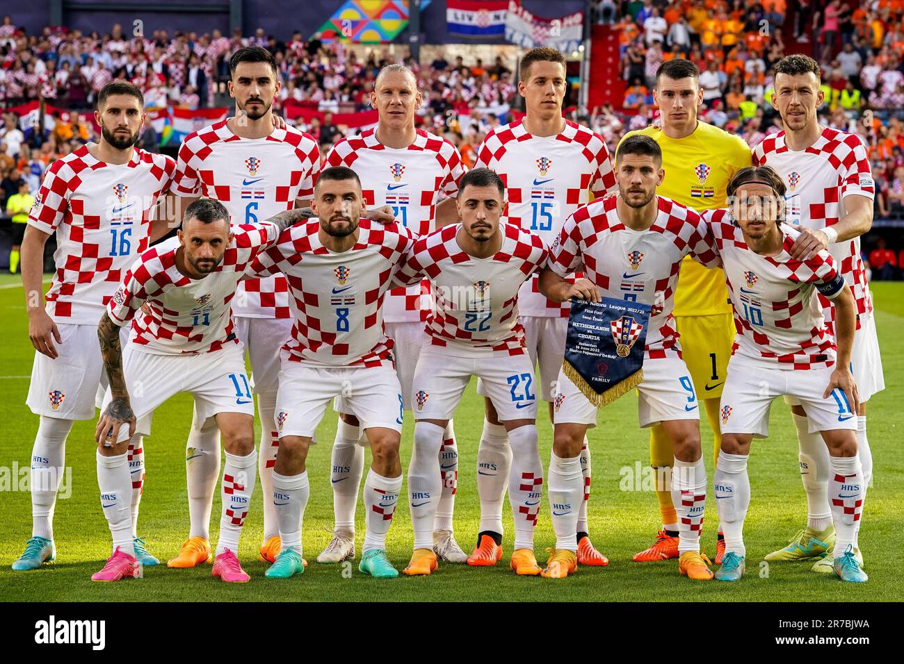 ROTTERDAM, NETHERLANDS - JUNE 14: Players of Croatia pose for a team ...