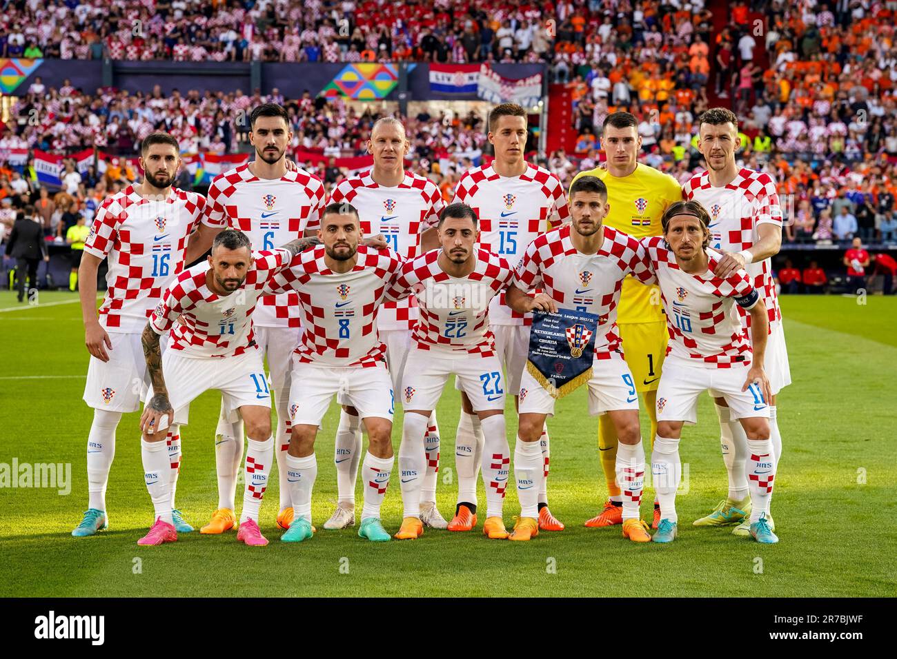ROTTERDAM, NETHERLANDS - JUNE 14: Players of Croatia pose for a team ...