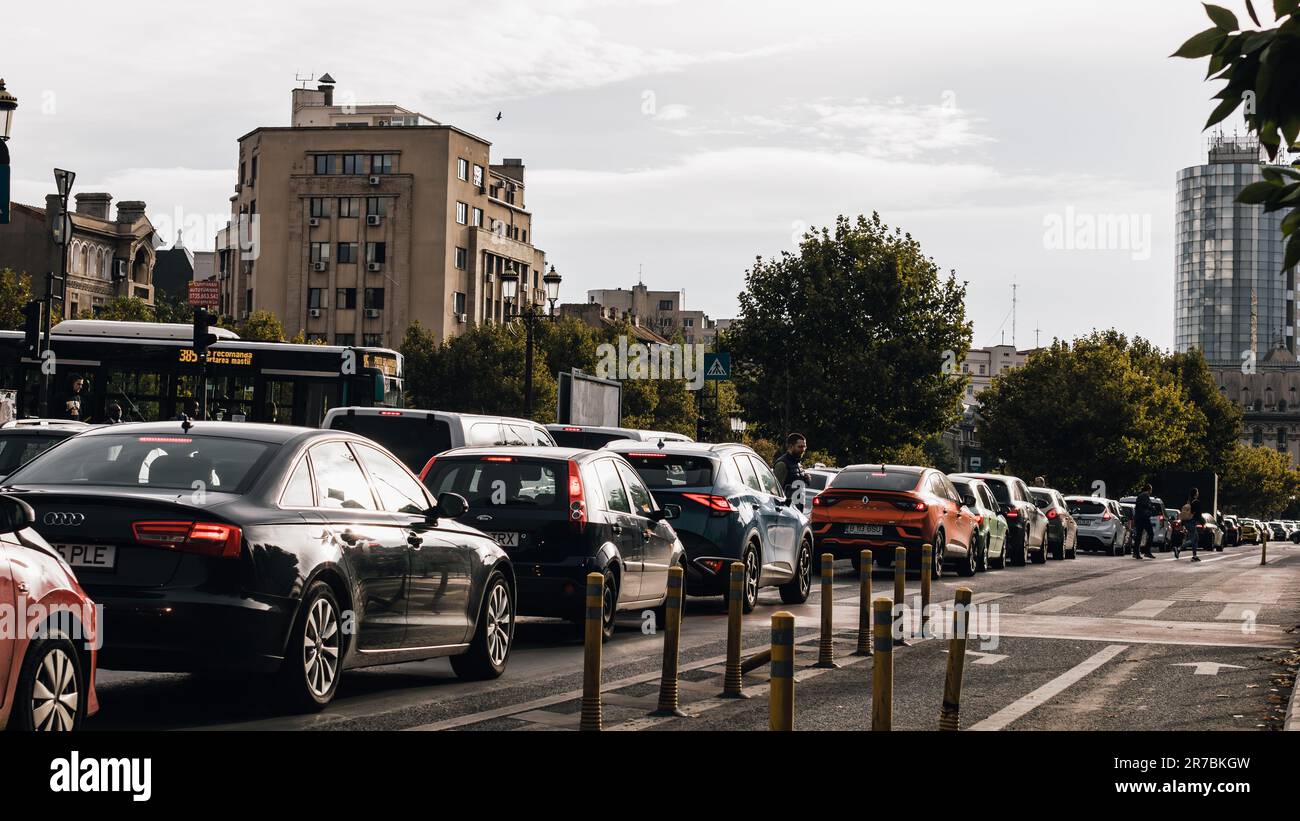 Bumper to Bumper - Urban traffic congestion during peak hour in ...