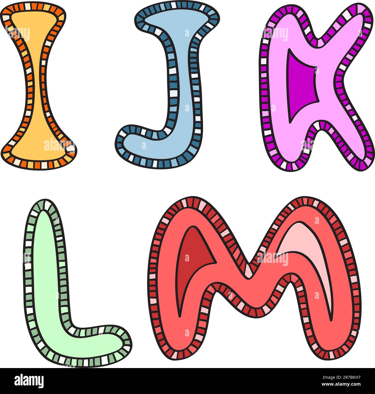 vector ethnic letters of latin alphabet Stock Vector Image & Art - Alamy