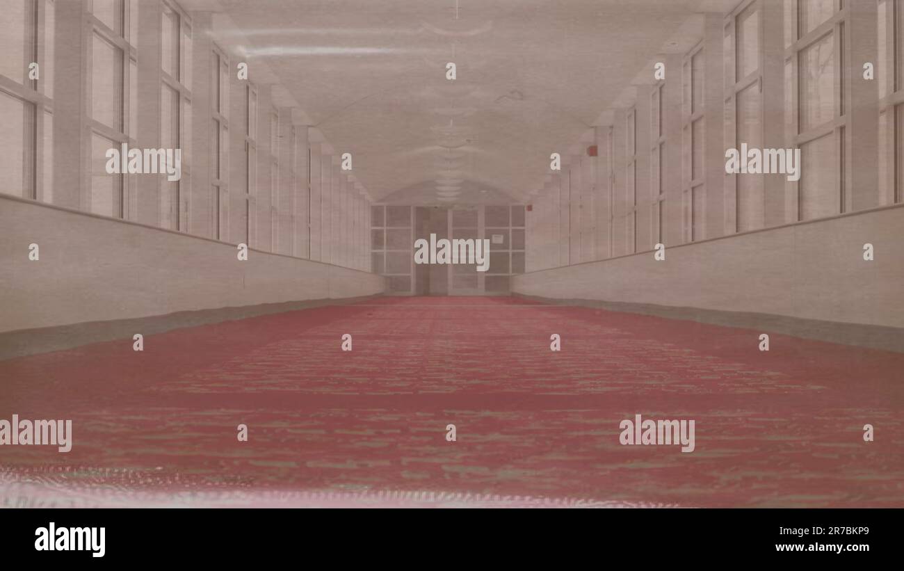 Background for graphic resources template of long and empty corridor ...