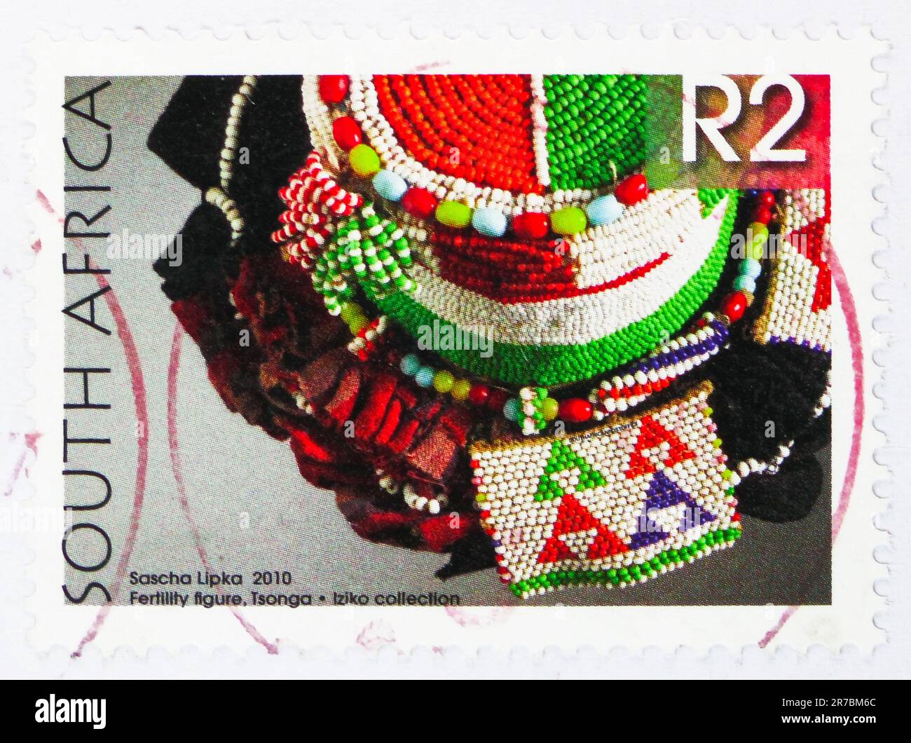 MOSCOW, RUSSIA - JUNE 8 2023: Postage stamp printed in South Africa ...