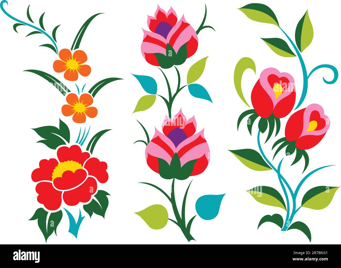 abstract scroll flower pattern Stock Vector Image & Art - Alamy