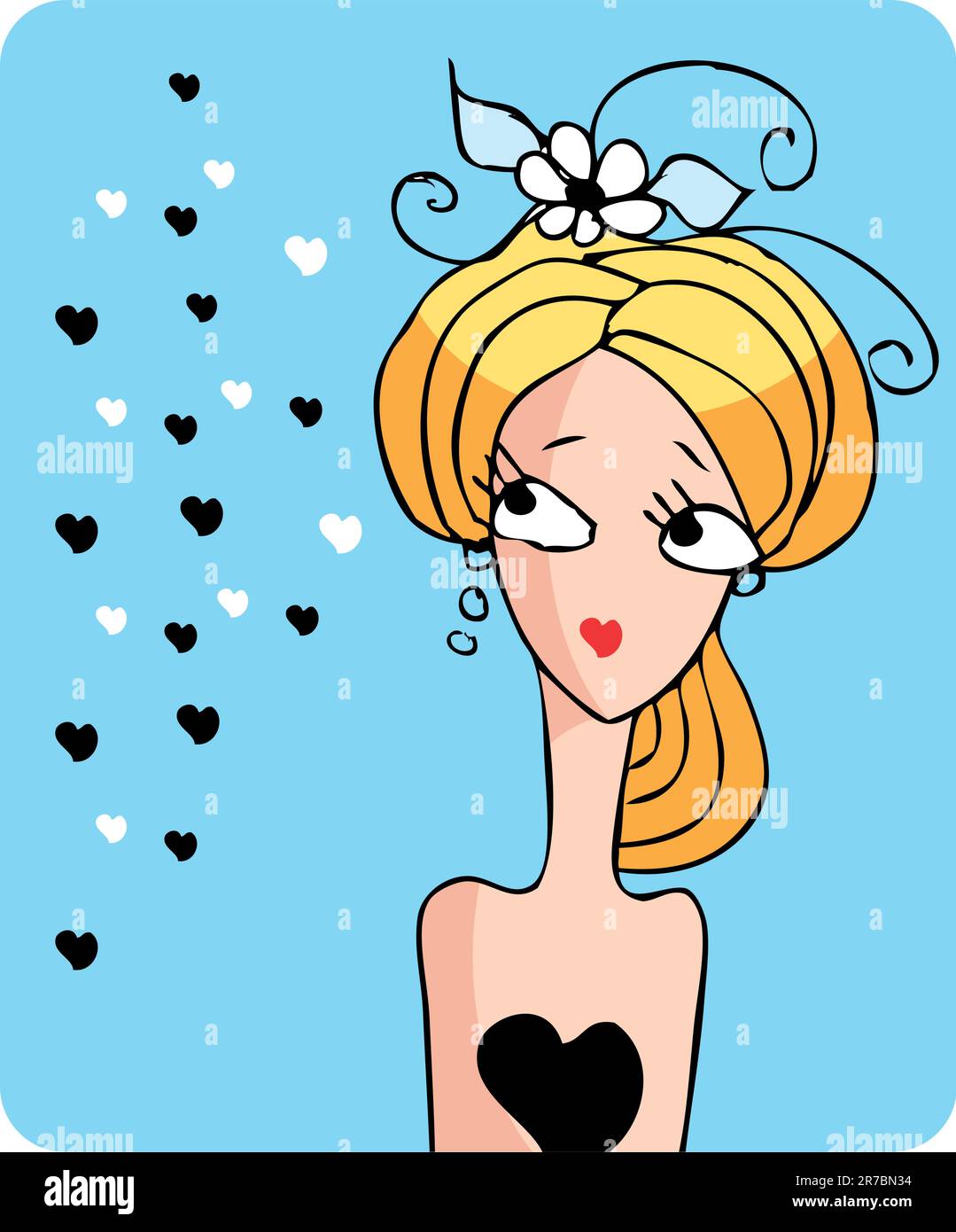 Woman sad expression in Stock Vector Images - Alamy