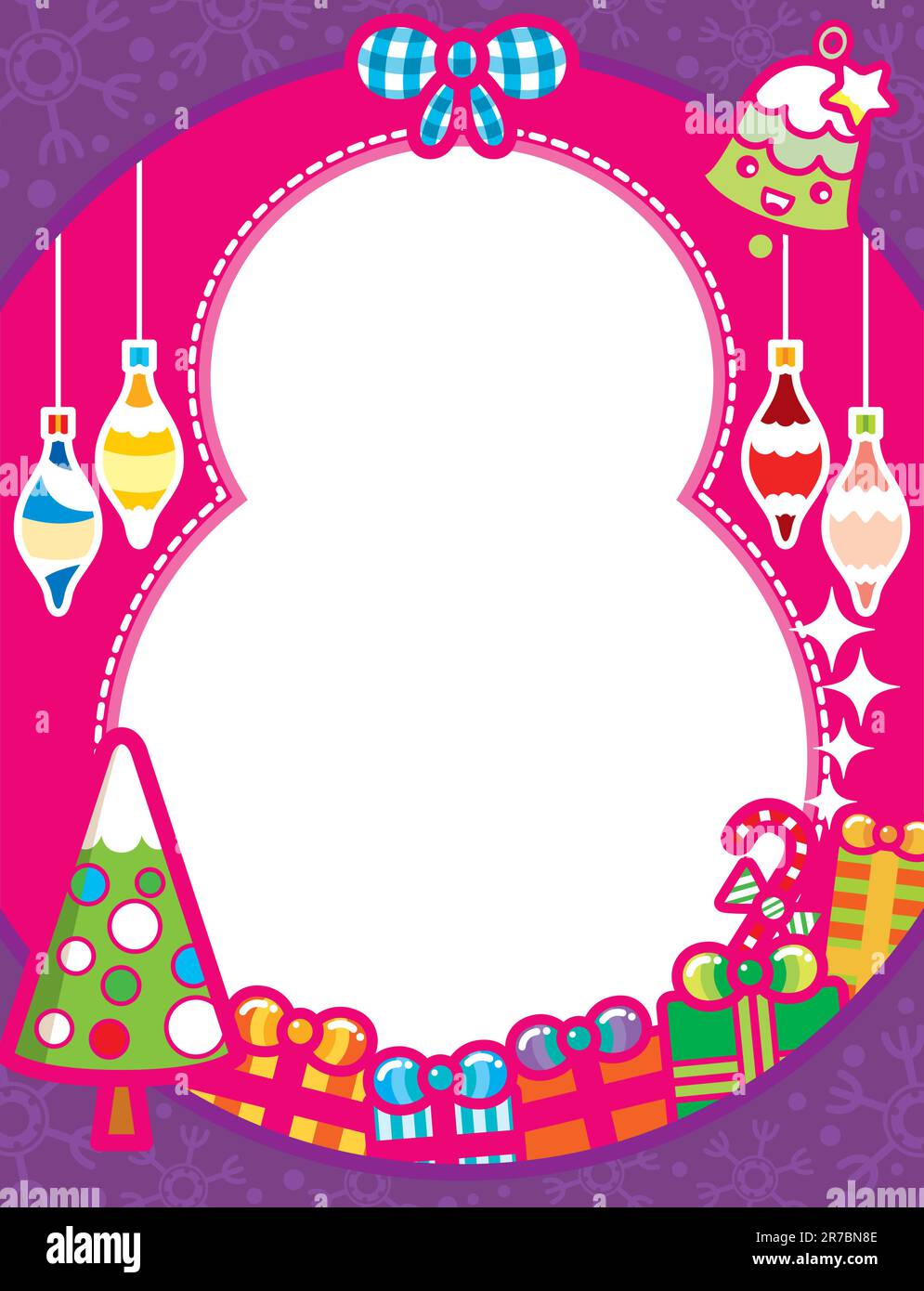 Illustration of Christmas Frame Background with Gift Box Stock Vector ...